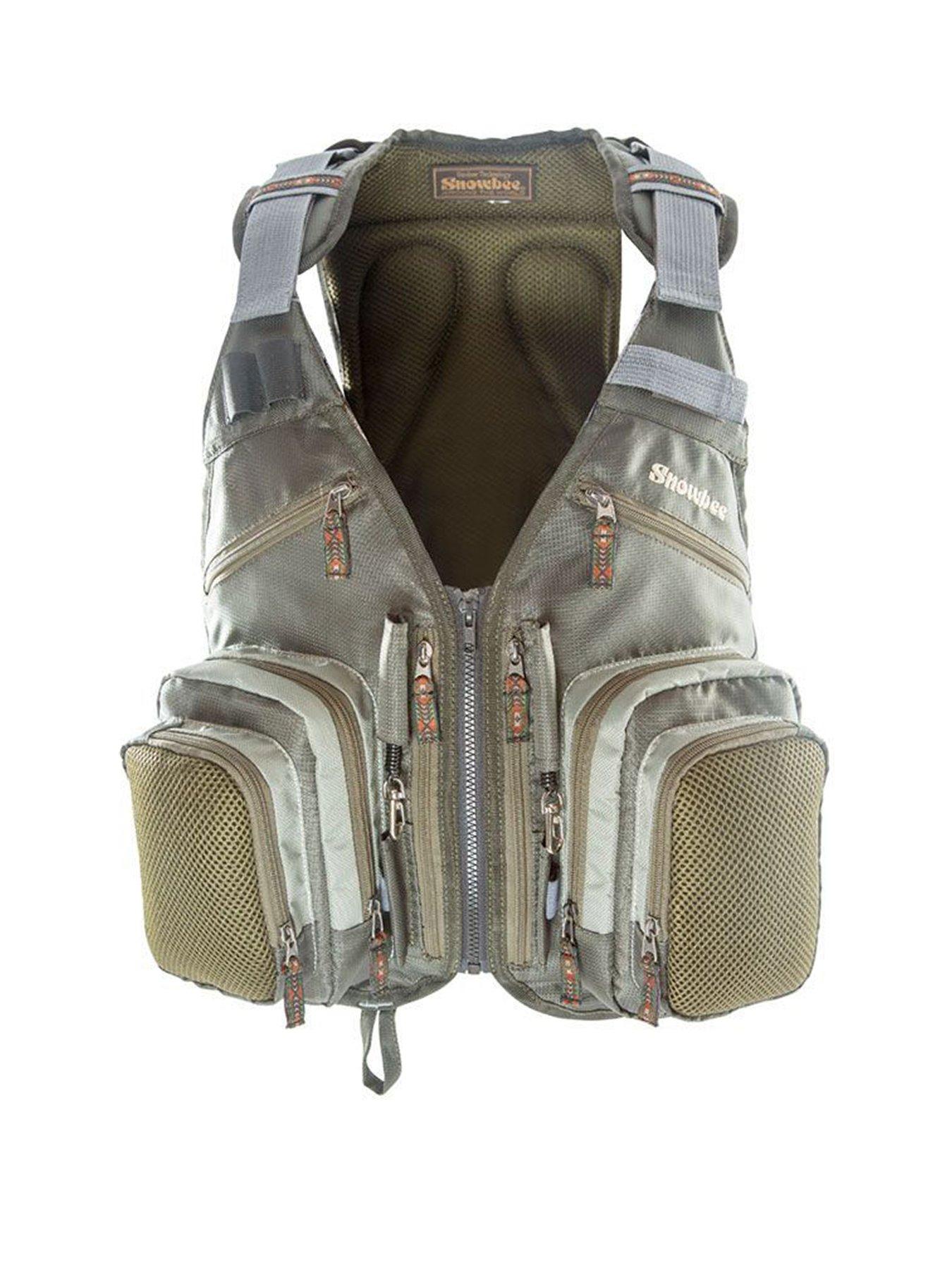 Snowbee Fly Fishing Vest Waistcoat - 2-Tone Sage Green | Littlewoods