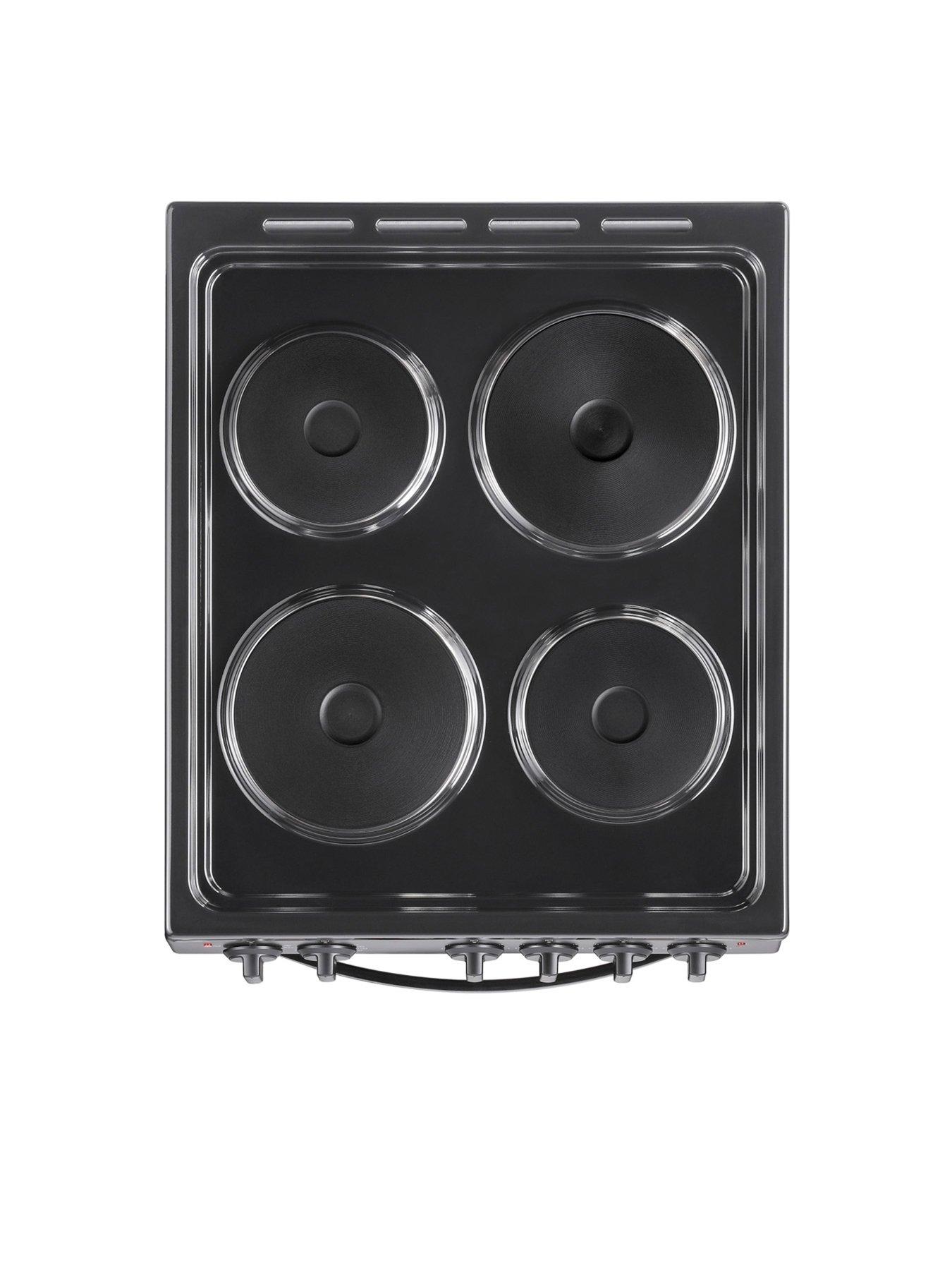 Swan SX16710B 50cm Wide Electric Cooker with Solid Plate Hob - Black ...