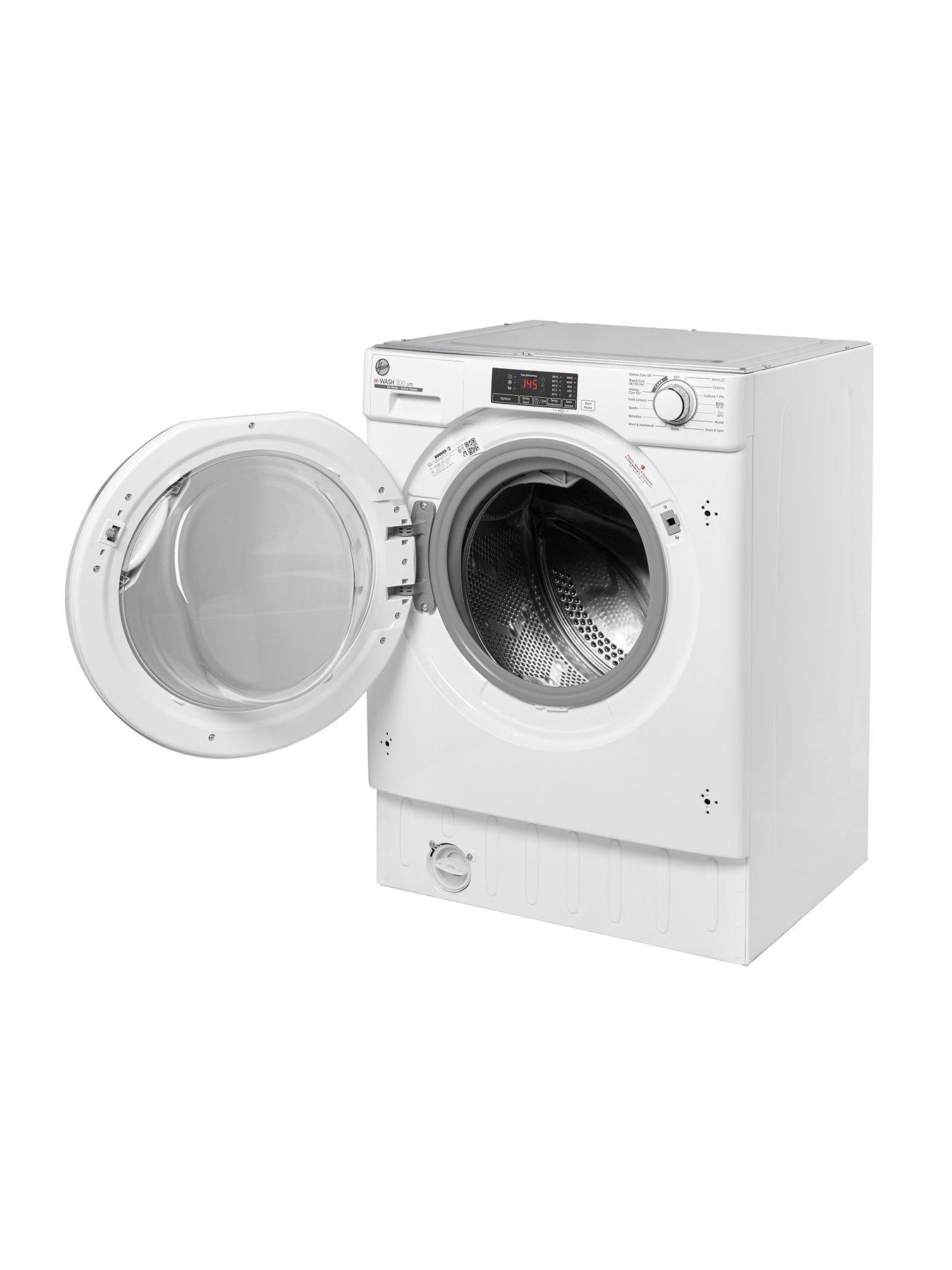 Hoover H-Wash 300 HBWS 49D1W4-80 Integrated 9kg Load, 1400 Spin Washing ...