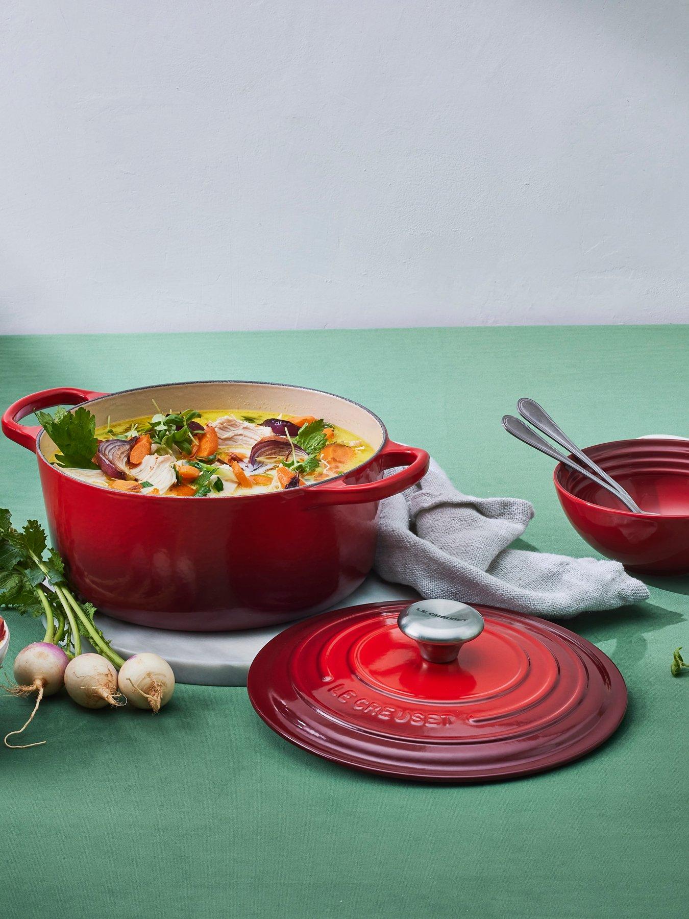 Le Creuset Signature Cast Iron Round 26 cm Casserole in Cerise ...