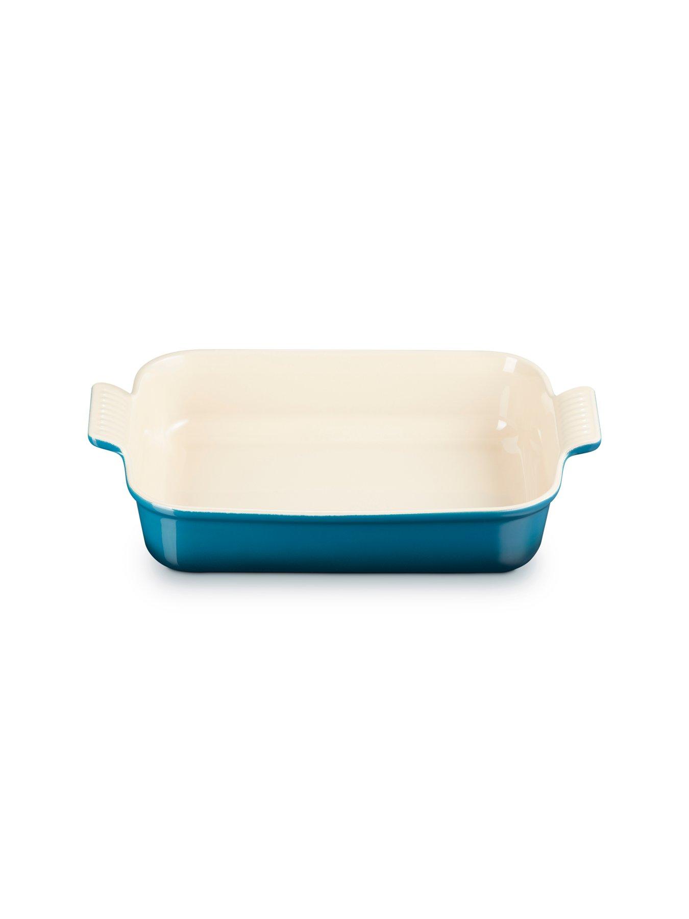 Le Creuset Heritage Stoneware 32 cm Large Rectangular Dish in Deep Teal ...