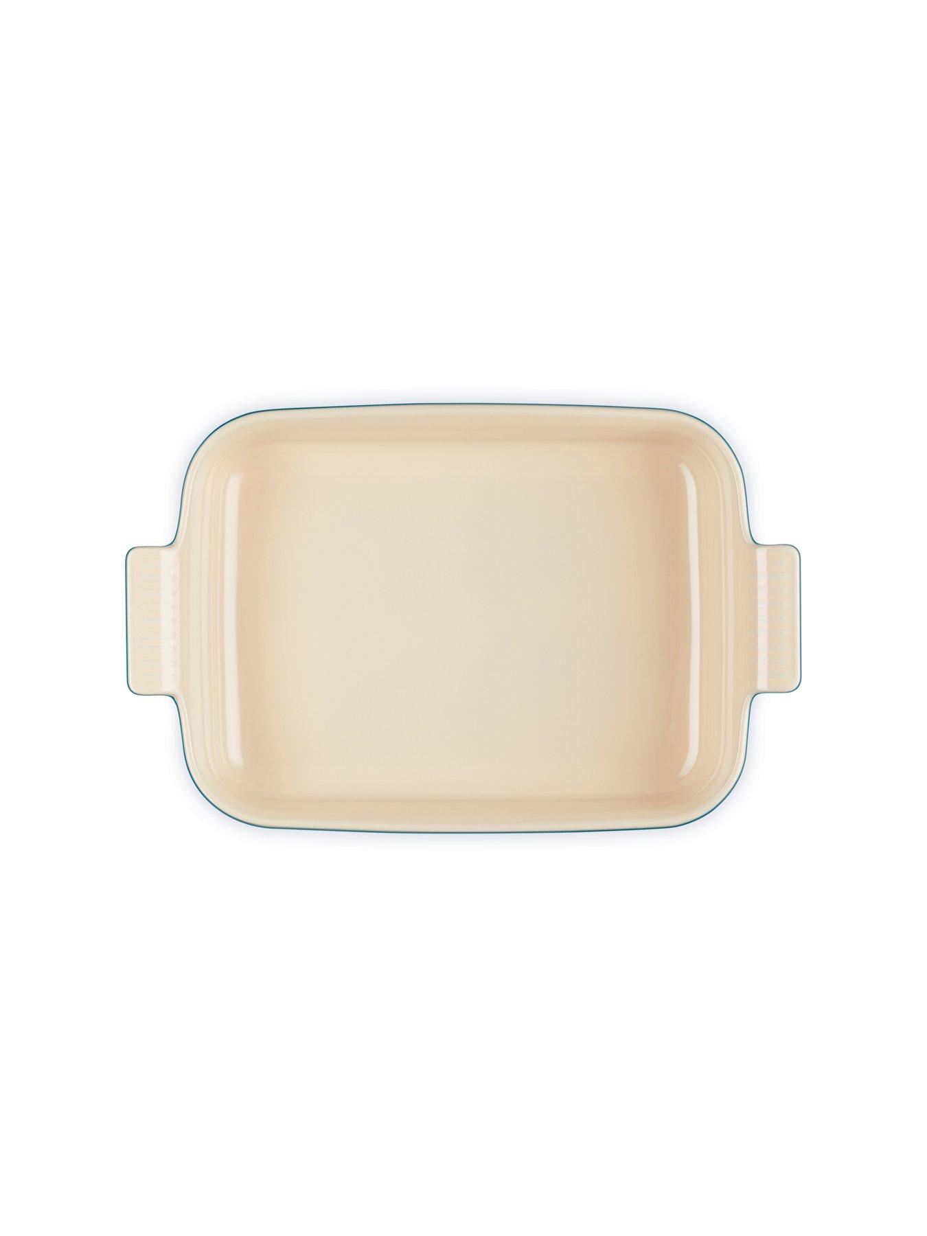 Le Creuset Heritage Stoneware 32 cm Large Rectangular Dish in Deep Teal ...