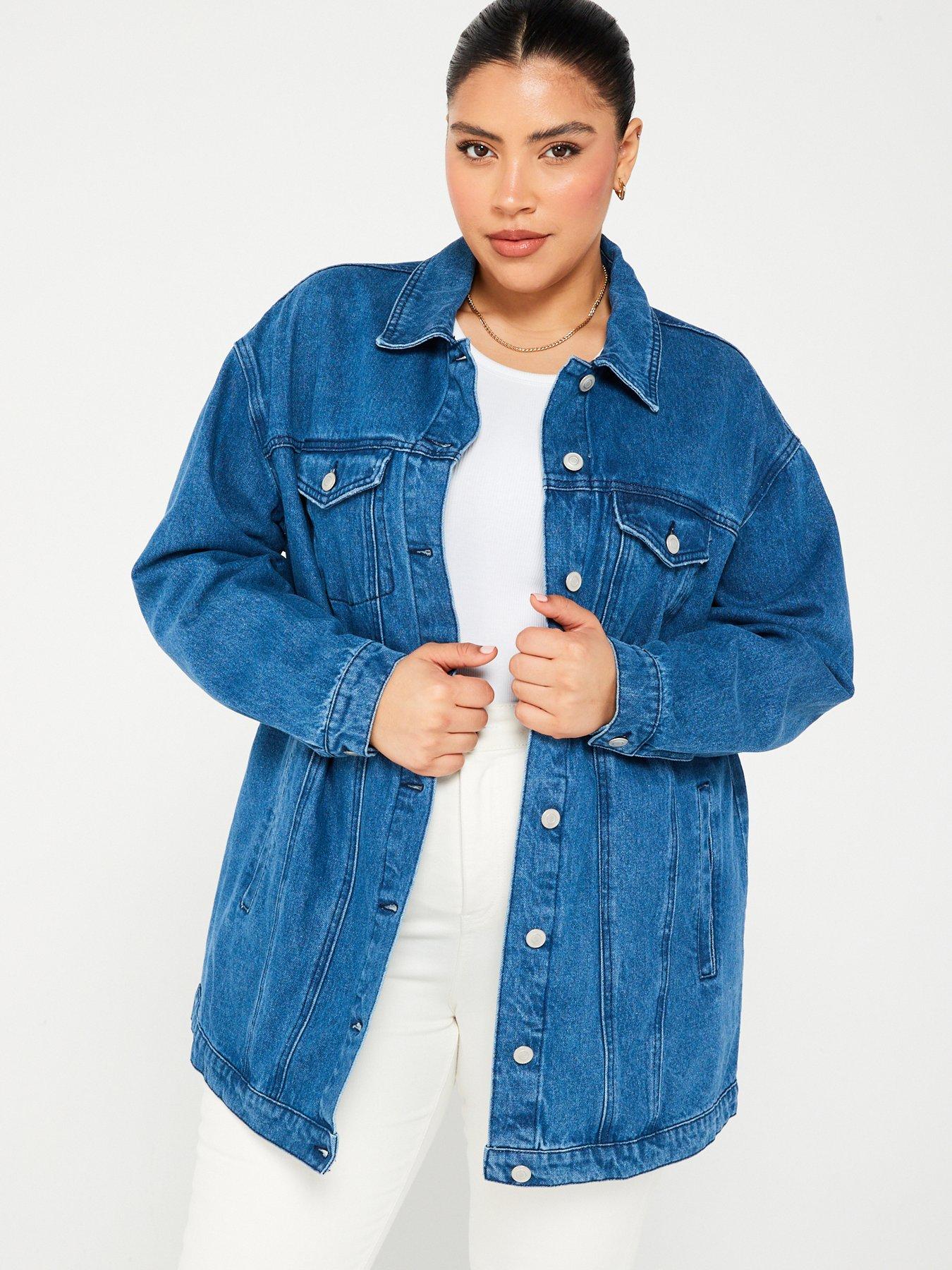 V by Very Curve Longline Denim Jacket | littlewoods.com