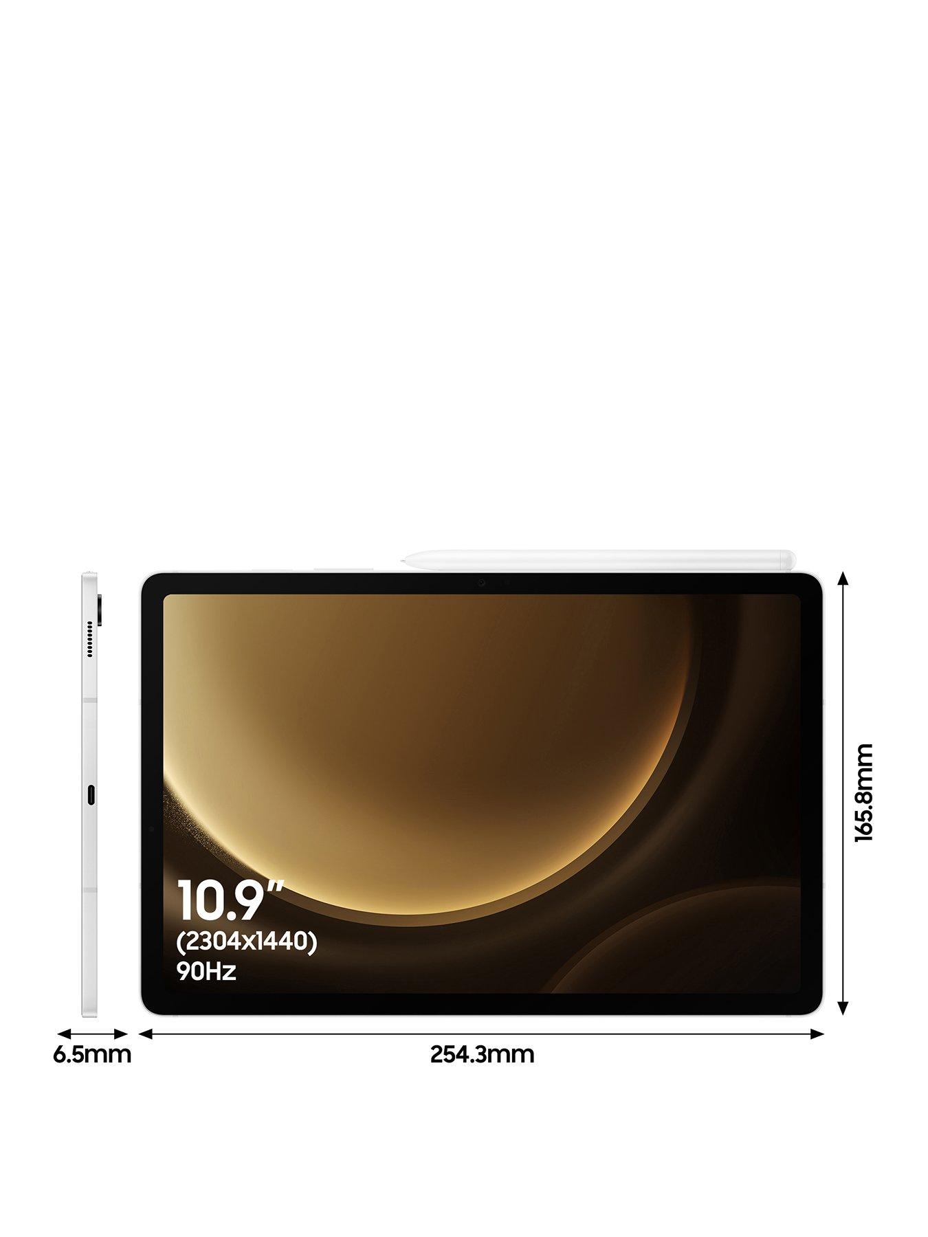 Samsung Galaxy Tab S9 FE 10.9in Tablet - 128GB Storage, Silver ...