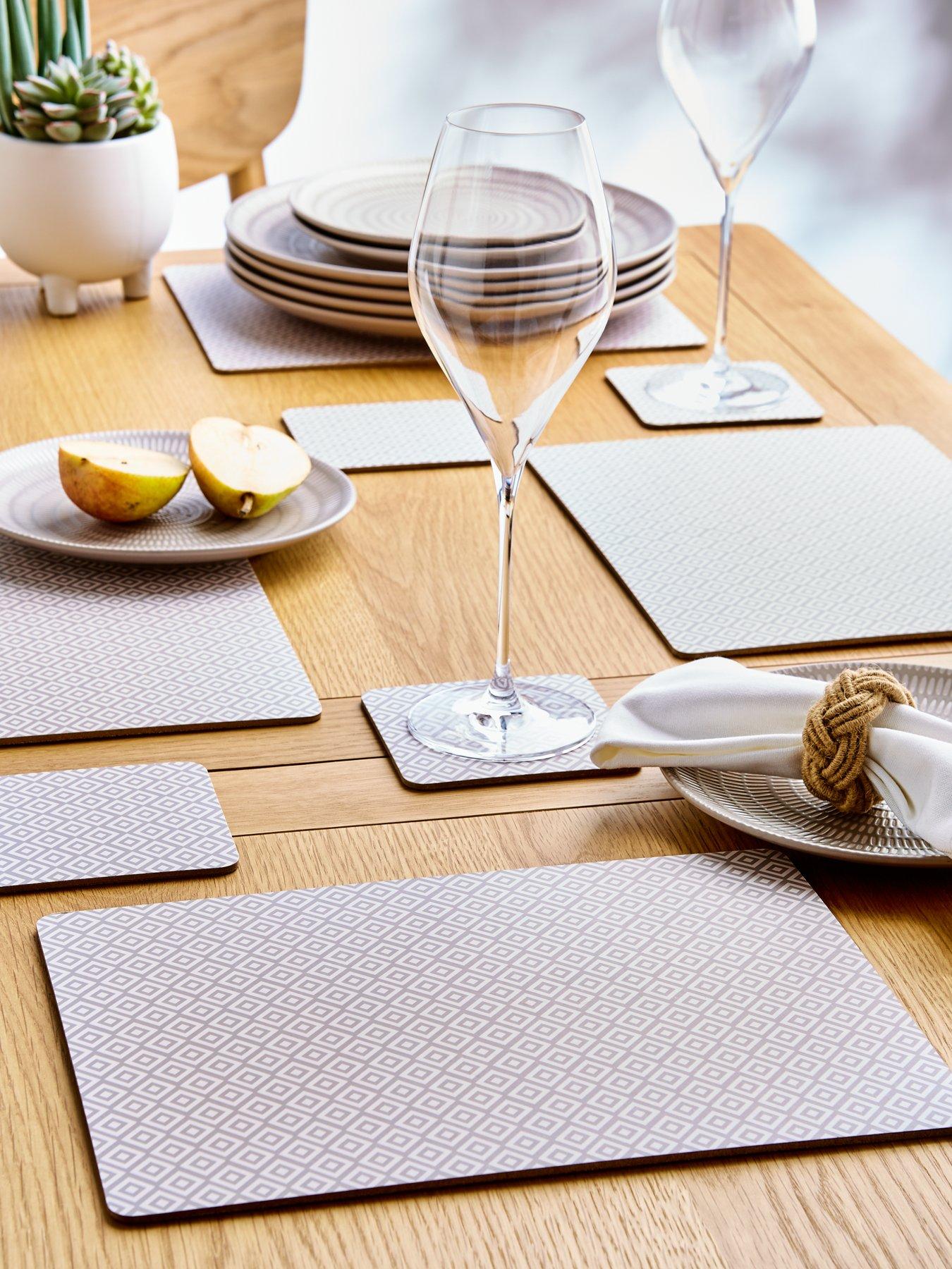 Very Home Geometric 8-Piece Placemat and Coasters Set | littlewoods.com