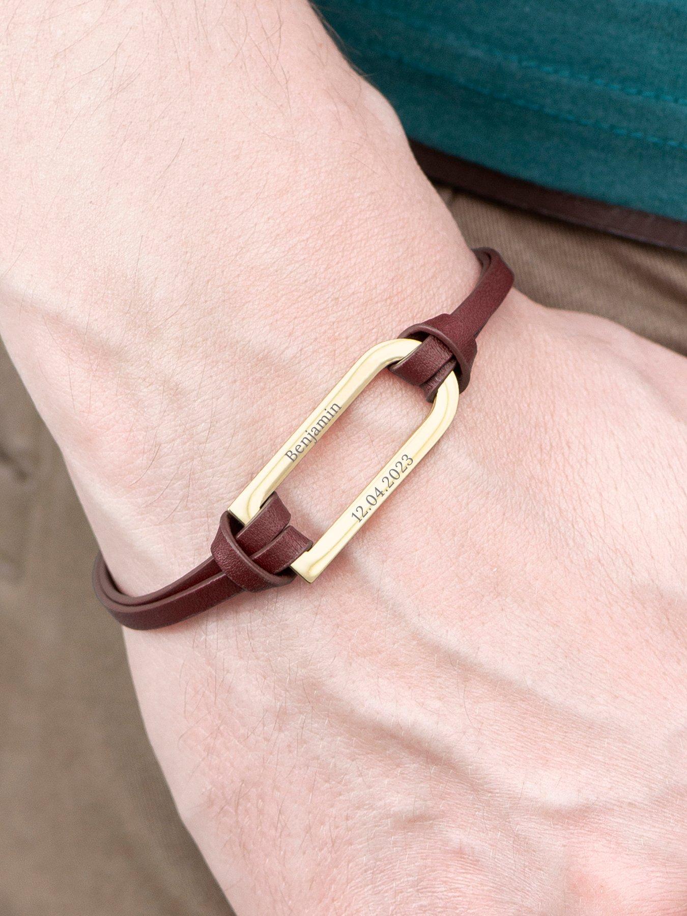Brown Leather Gold Bracelet Matching