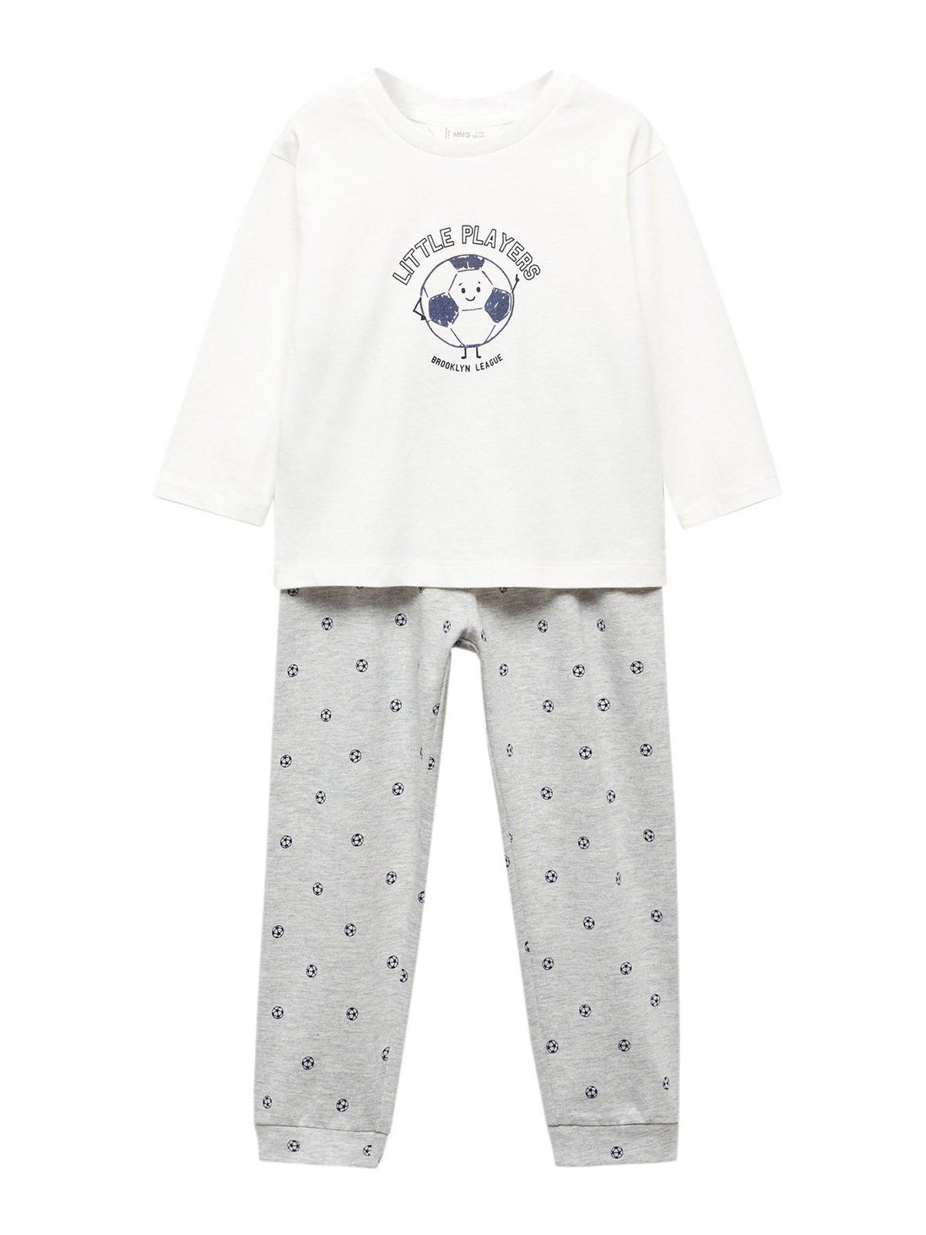 Mango Younger Boys Football Pyjamas - Grey | littlewoods.com