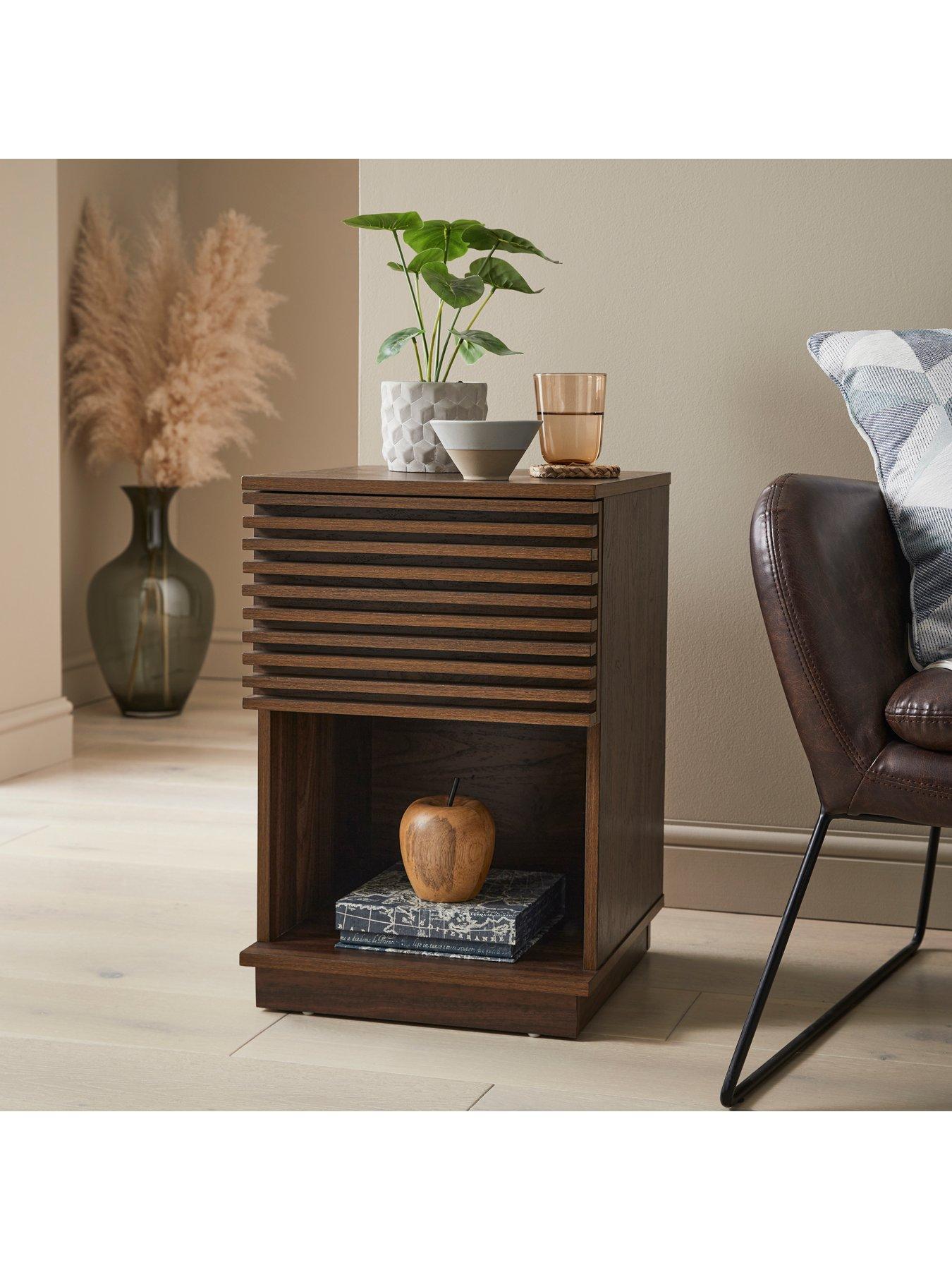 Lloyd Pascal Vera Walnut Side Table - Walnut | littlewoods.com