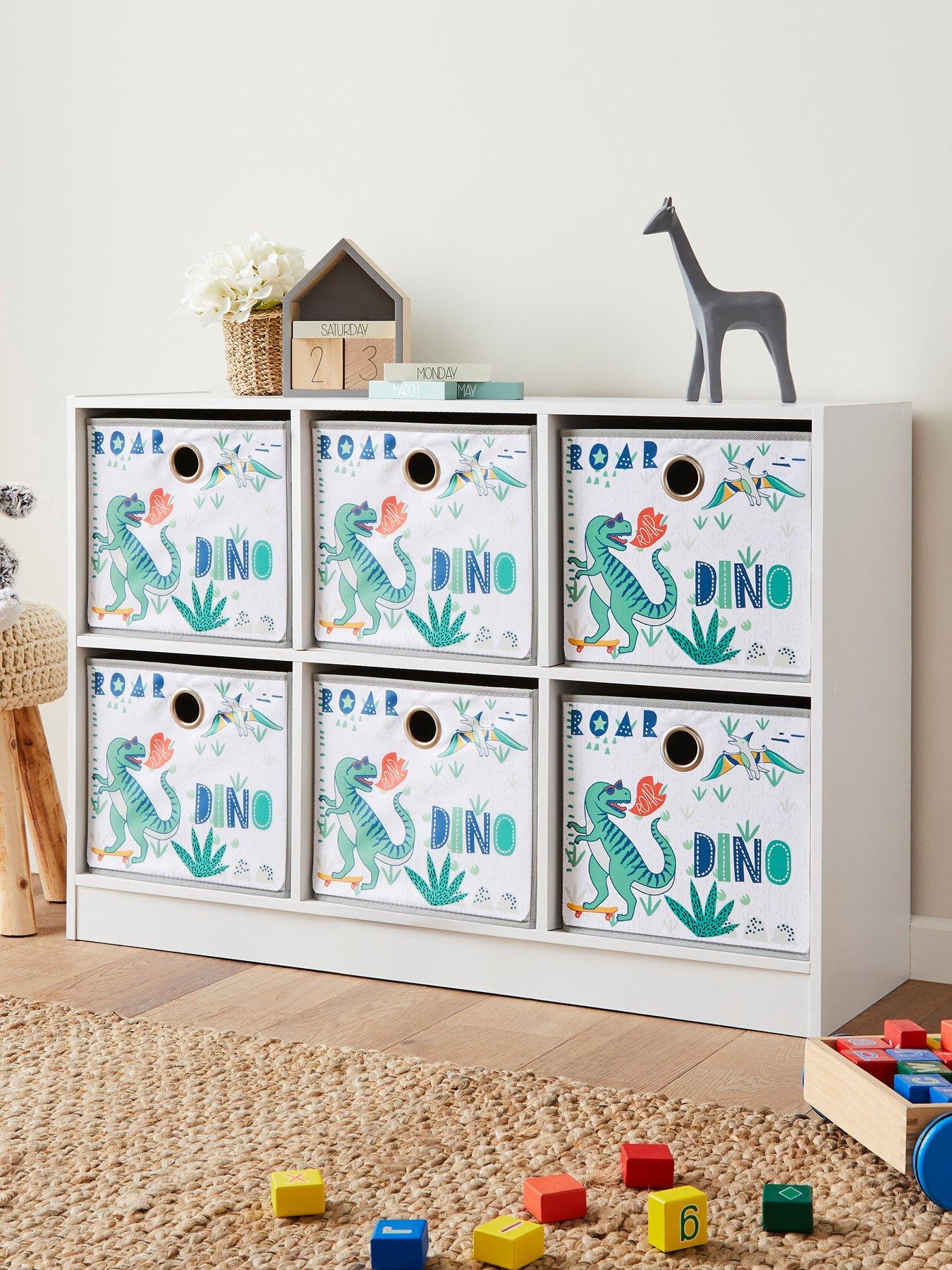 Lloyd Pascal Cubes 6 Storage Unit with Dinosaur Drawers | littlewoods.com