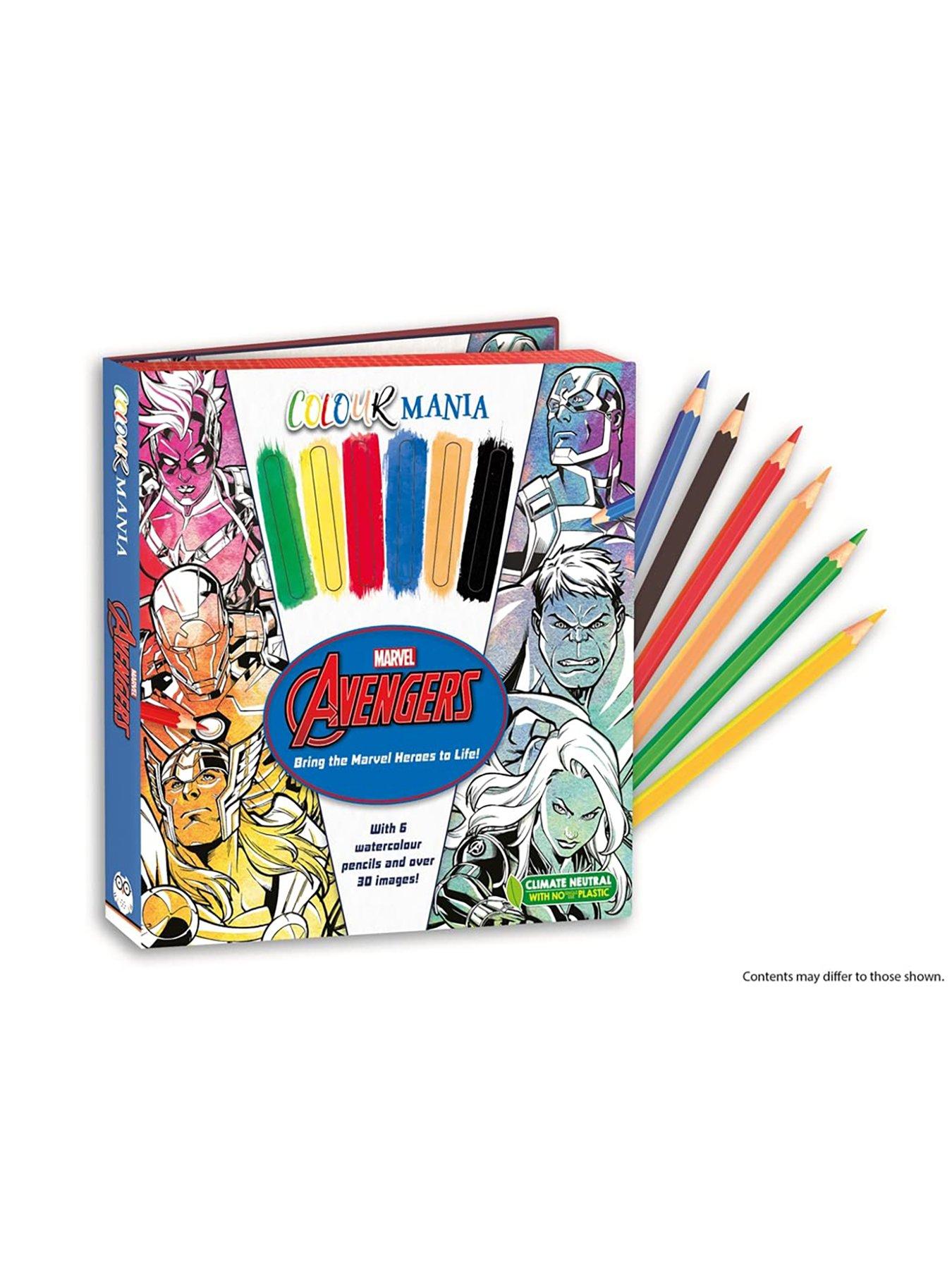 Marvel Avengers - Colouring Book and Pencil Set | littlewoods.com