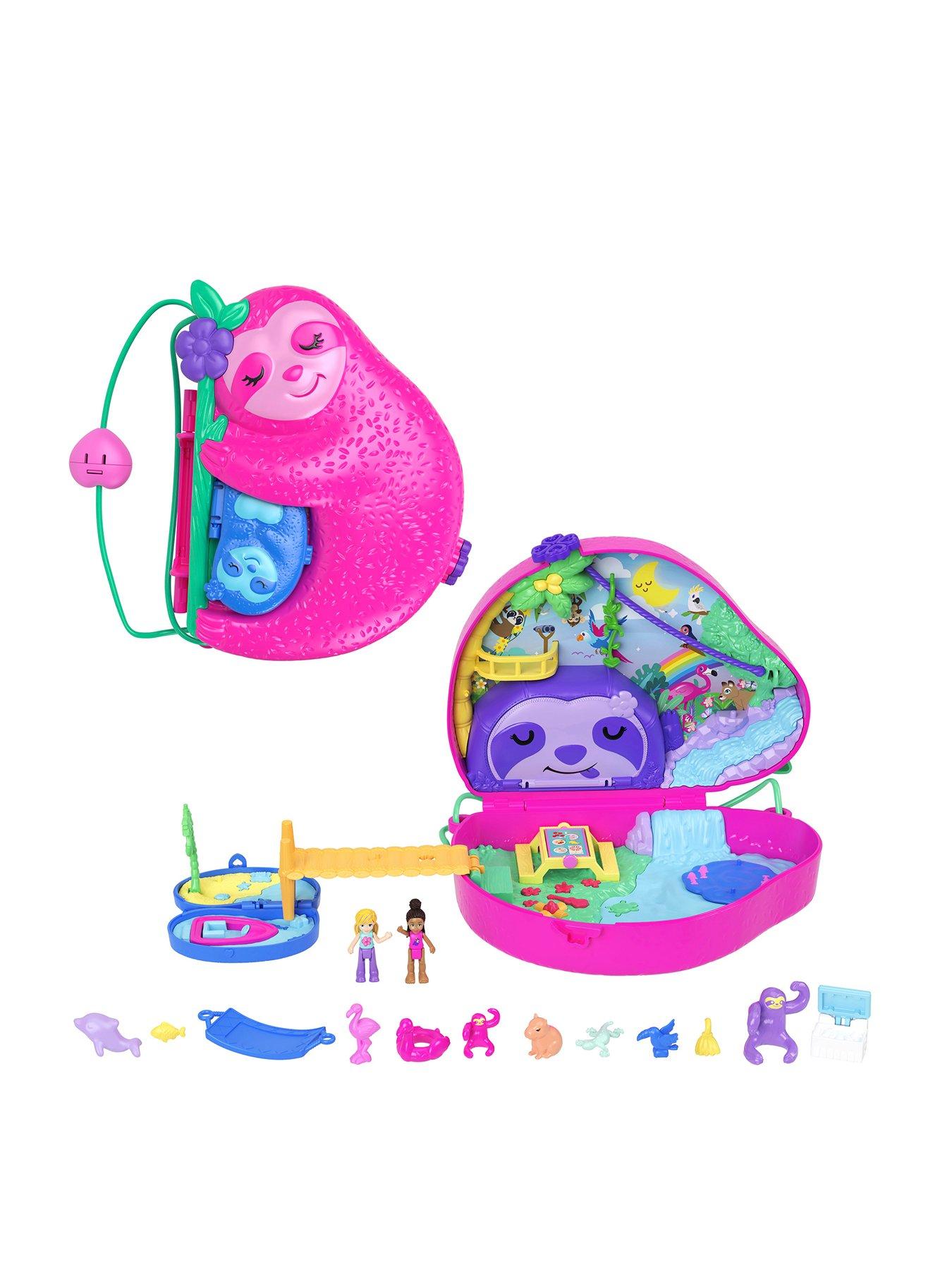 Polly Pocket Sloth Family Wearable Purse Compact Playset | Littlewoods