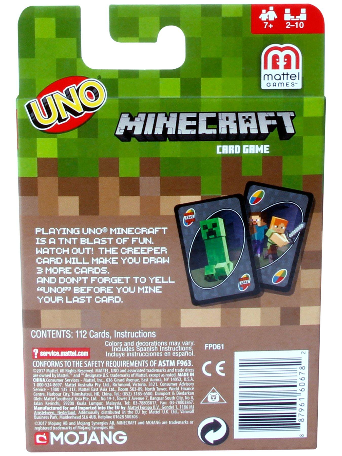 Uno Minecraft Card Game | Littlewoods