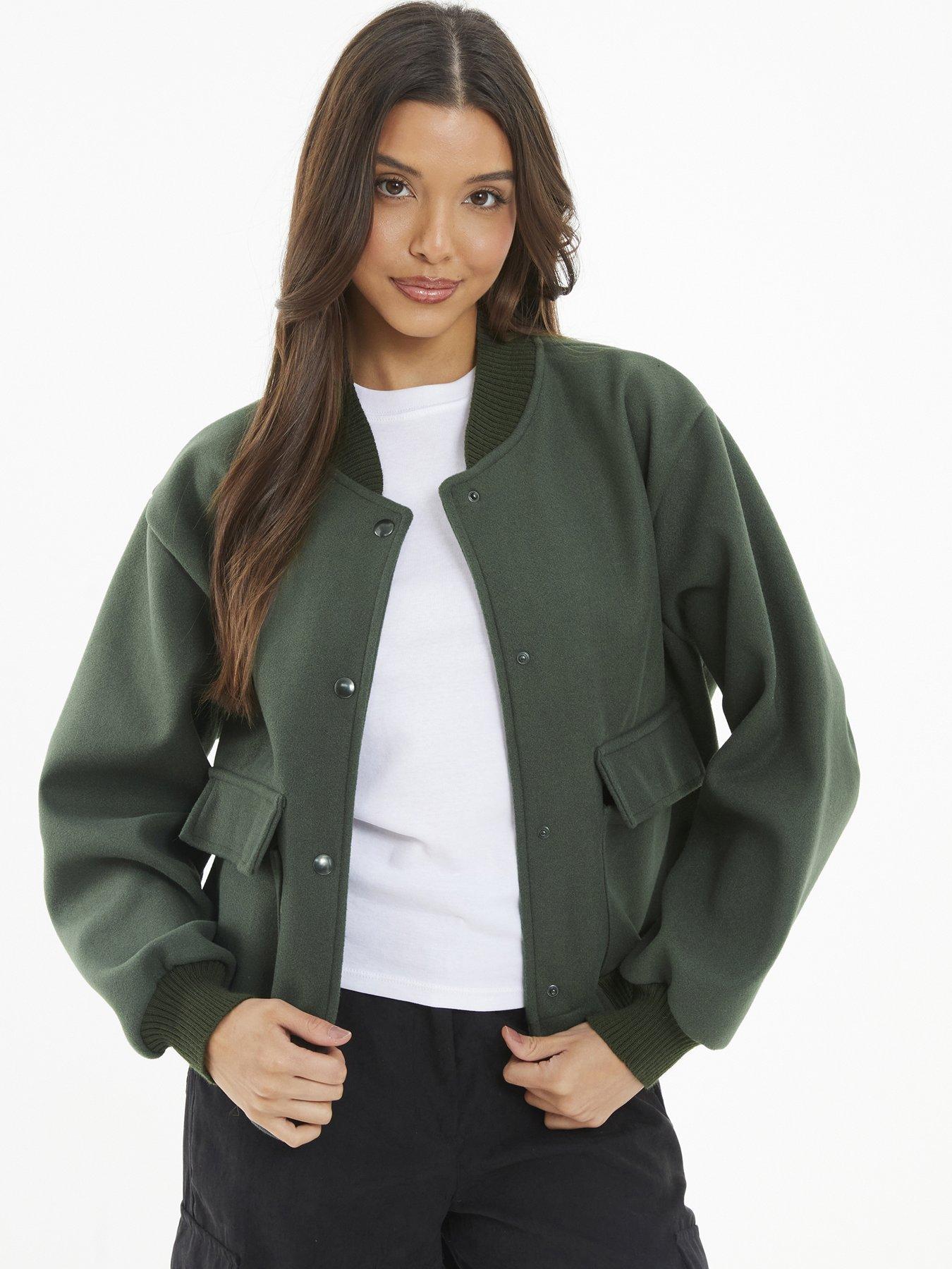 Quiz Khaki Bomber Jacket | littlewoods.com