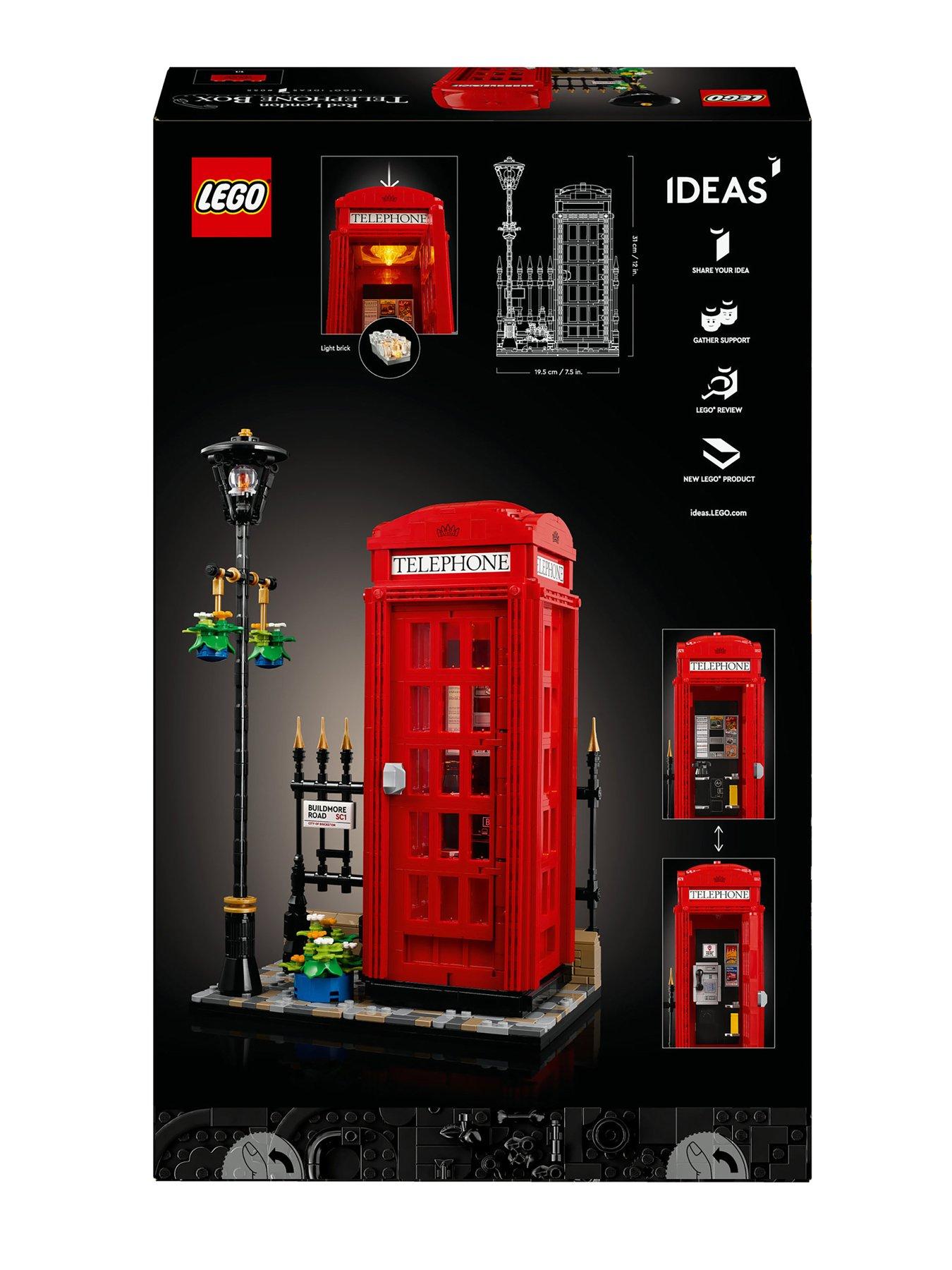 LEGO Ideas Red London Telephone Box Set 21347 | Littlewoods