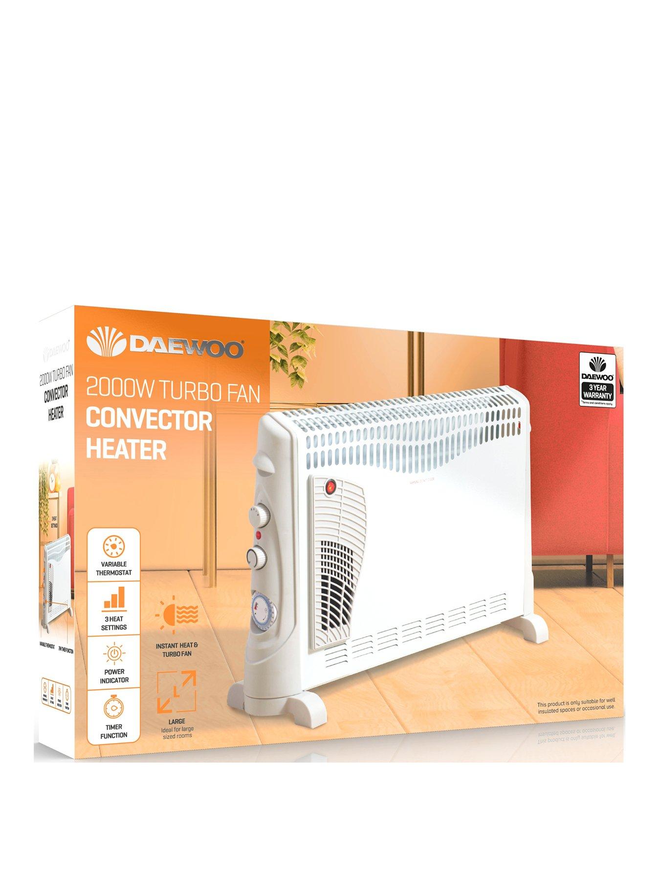 Daewoo 2000W Convector Heater with turbo & timer | Littlewoods