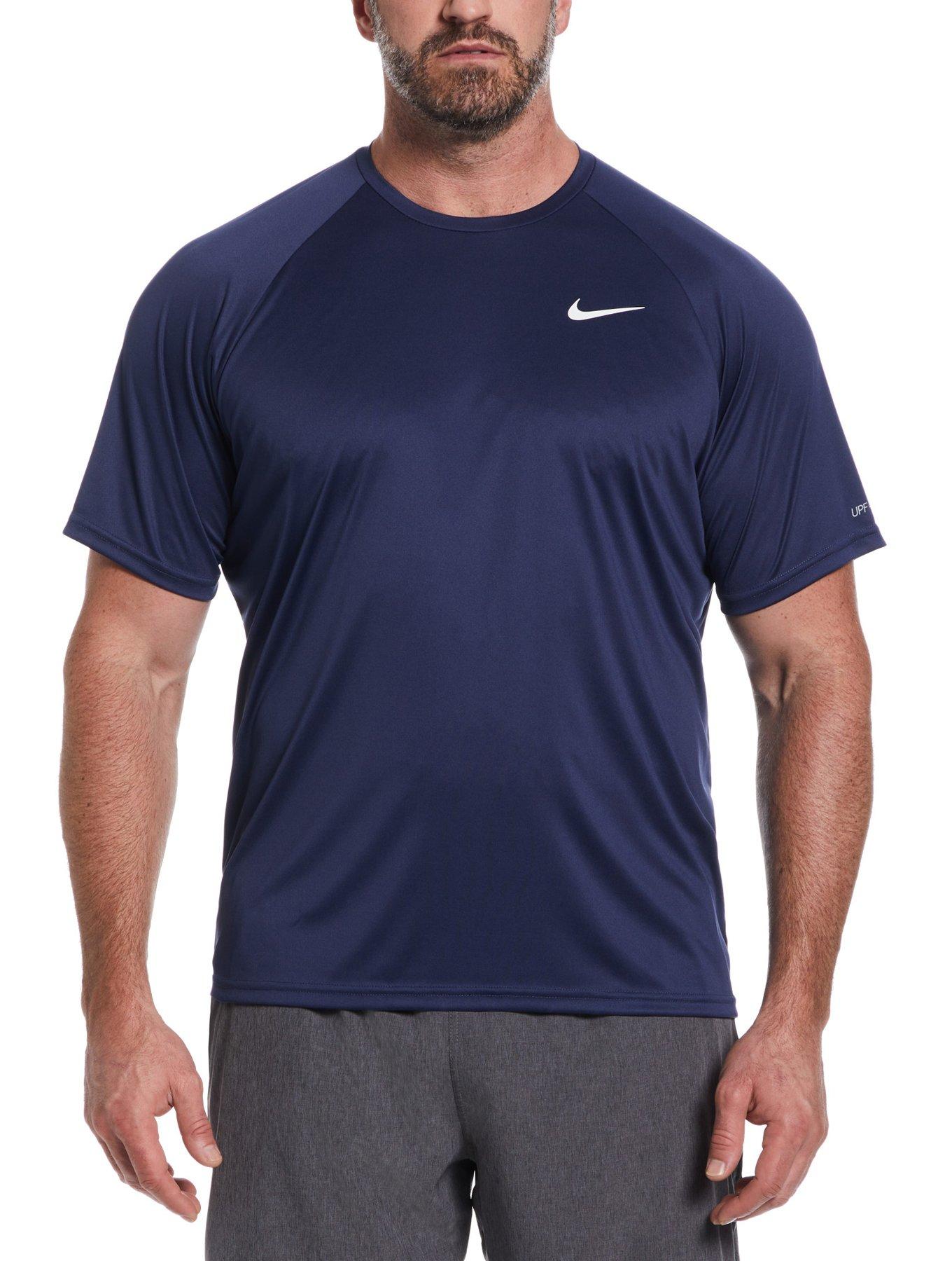 Nike Men's Essential Hydro Short Sleeve Hydroguard Plus-navy | Littlewoods