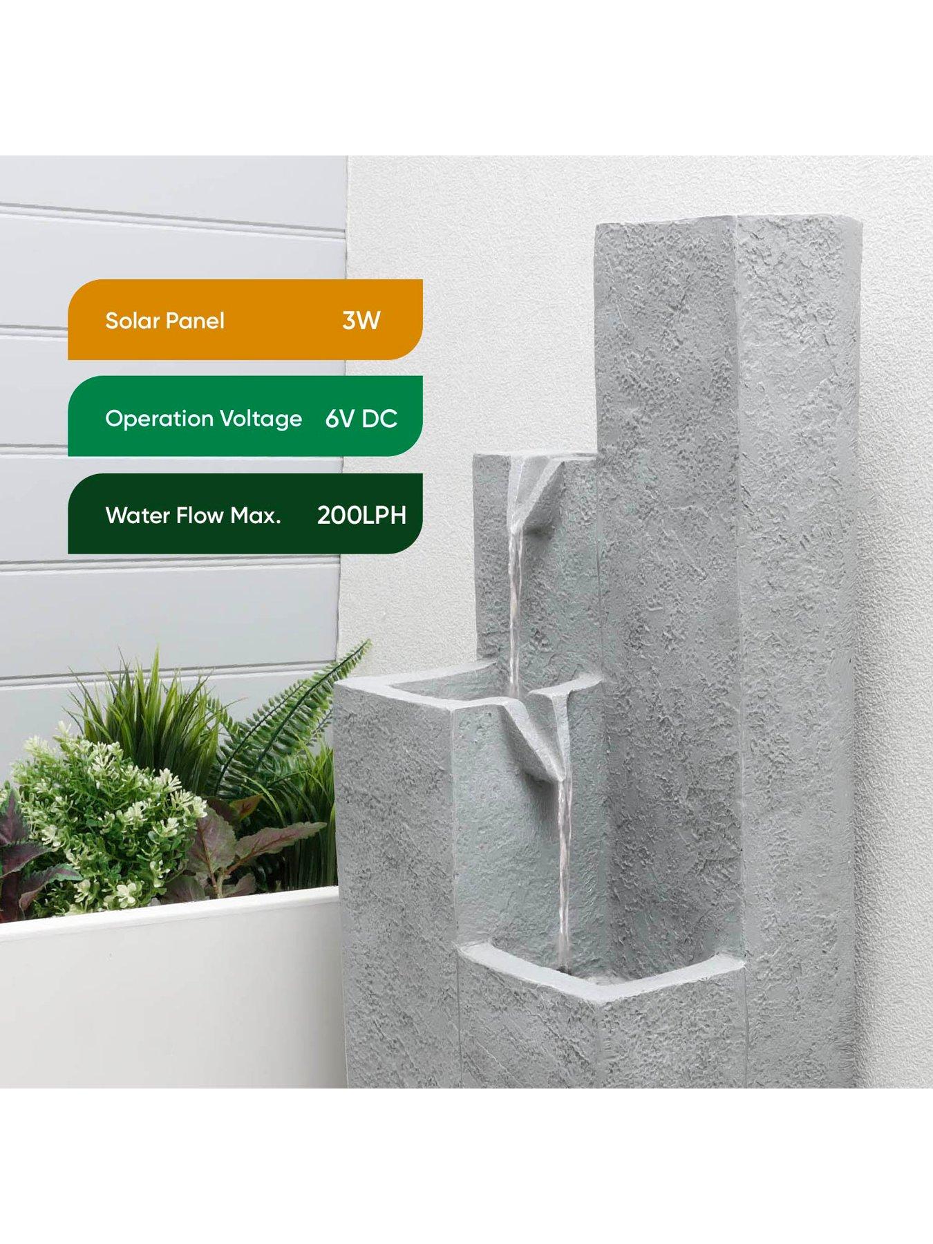 Streetwize Solar Water Feature - Cubic Falls | Littlewoods