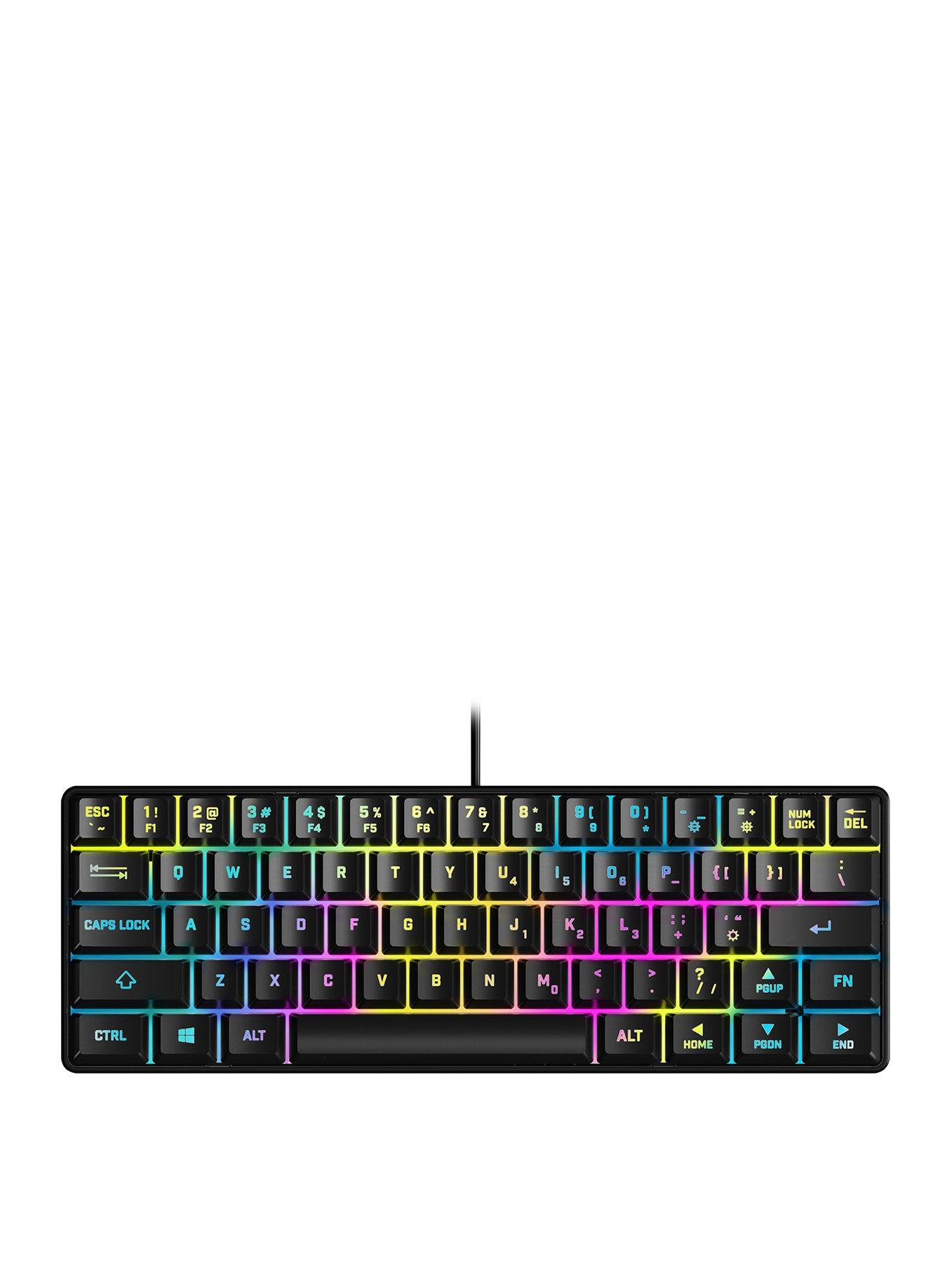 Stealth LED Light Up Mini Gaming Keyboard - Black | Littlewoods