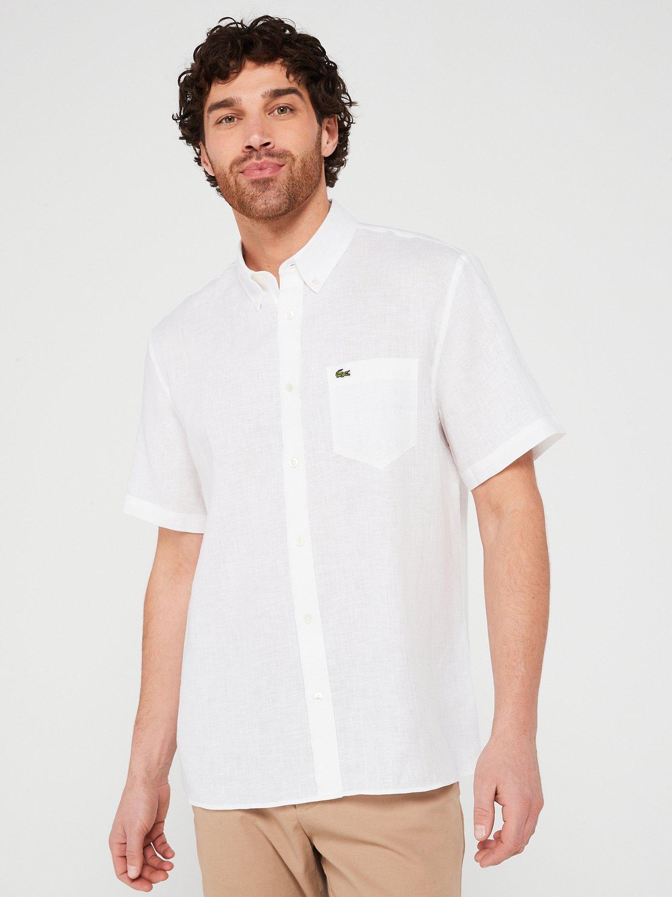 Lacoste linen short sleeve shirt store