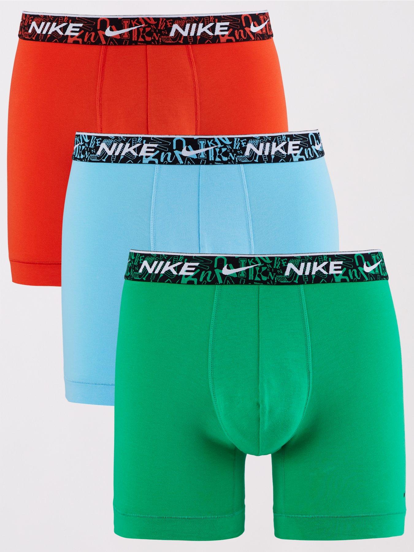 Nike Underwear Mens Boxer Brief 3pk Black Printed Waistband-multi ...