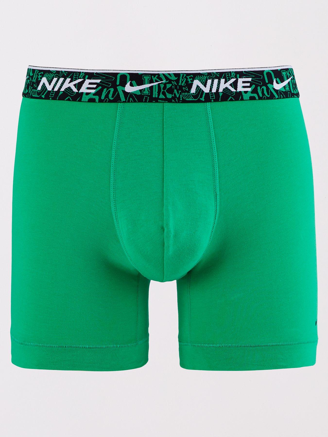 Nike Underwear Mens Boxer Brief 3pk Black Printed Waistband-multi ...