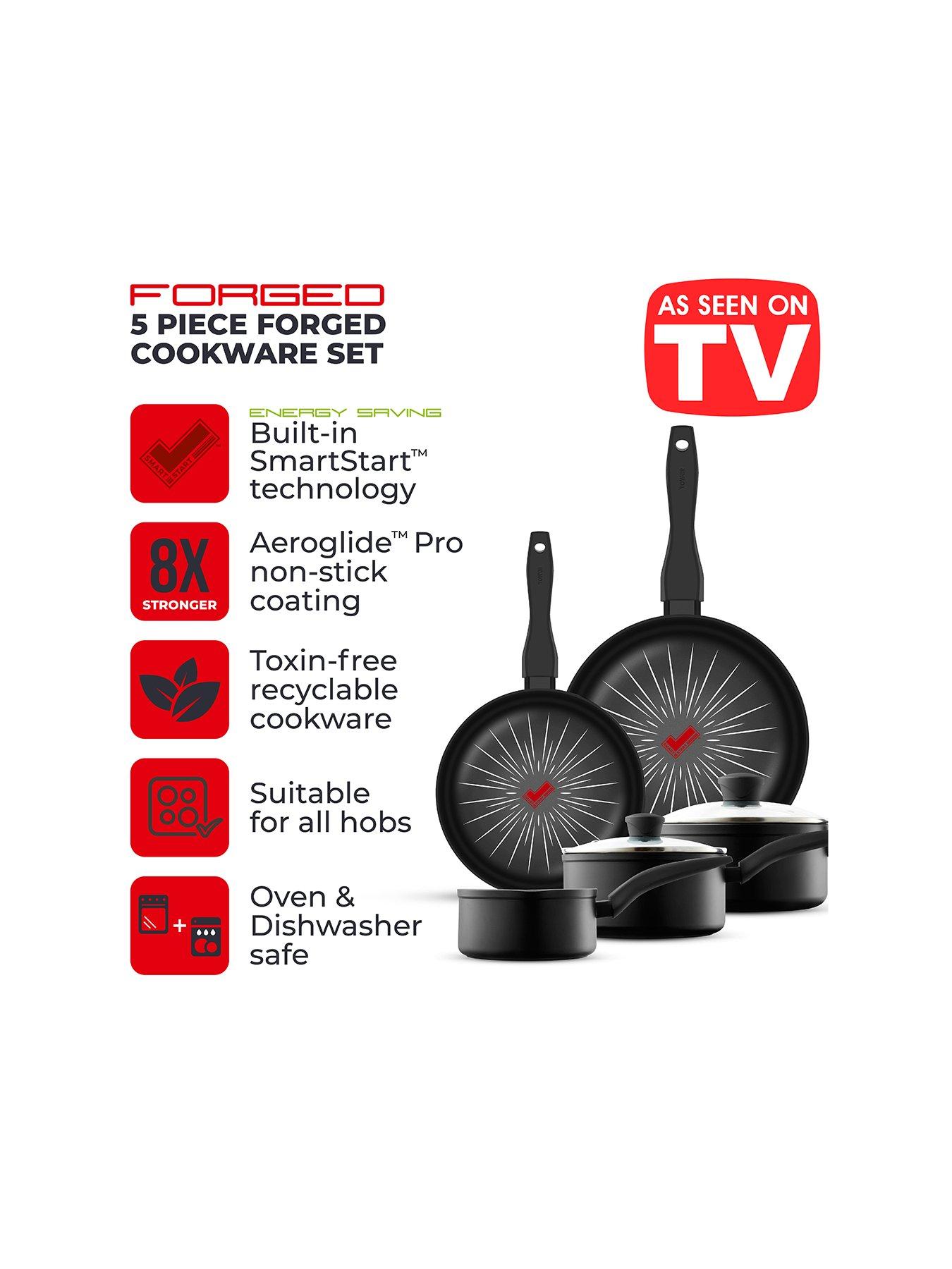 Tower SmartStart Forged 5-Piece Pan Set | Littlewoods
