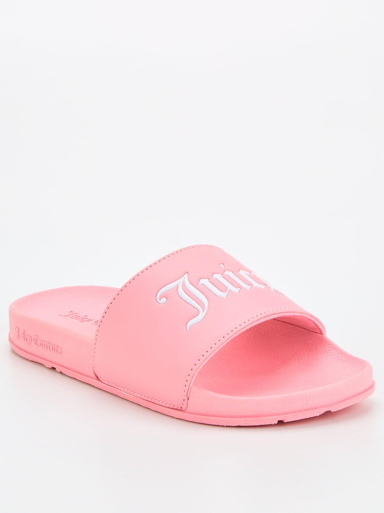 Juicy Couture Carmen Collegiate Pu Slider - Pink | littlewoods.com