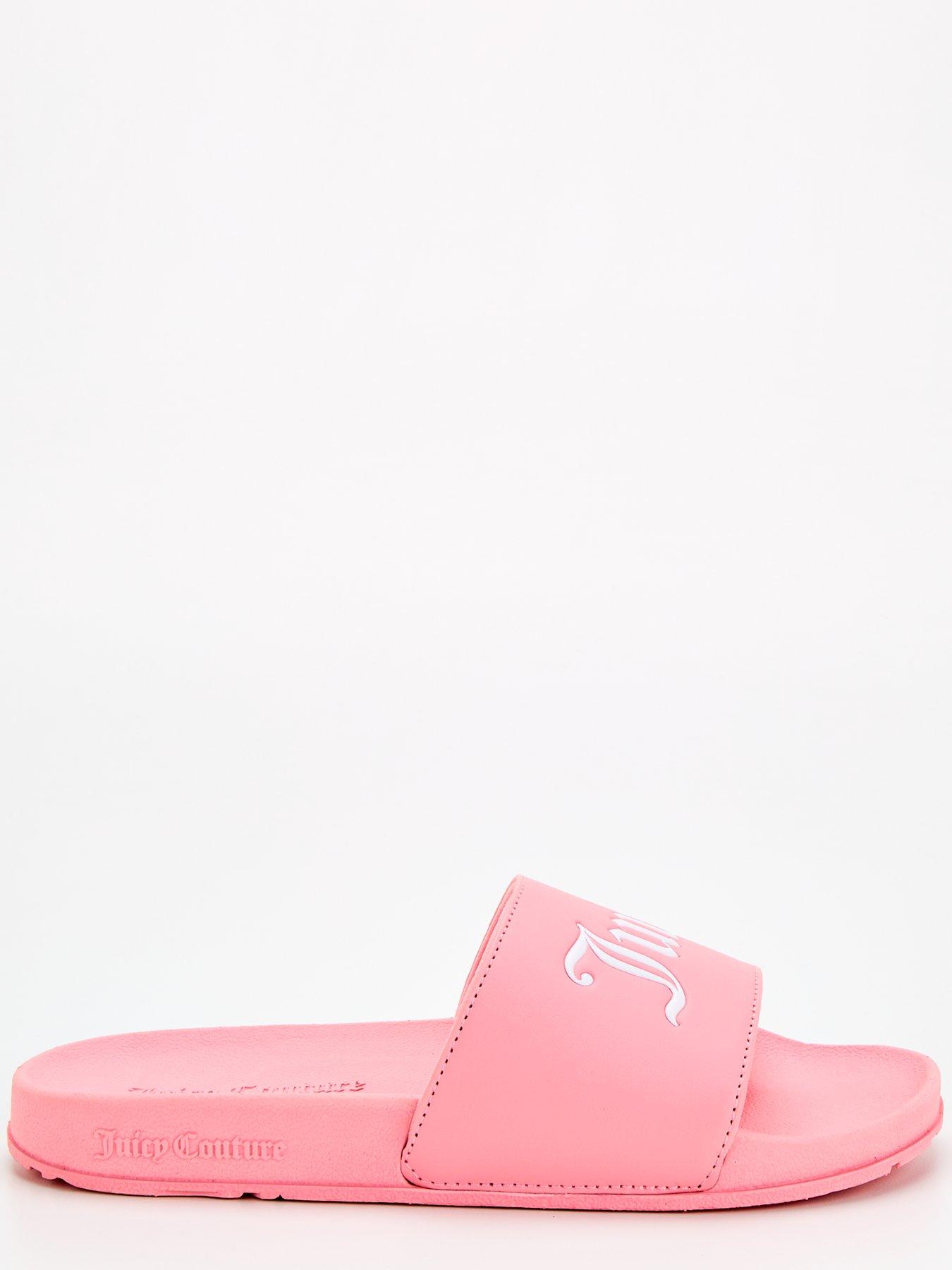 Juicy Couture Carmen Collegiate Pu Slider - Pink | littlewoods.com