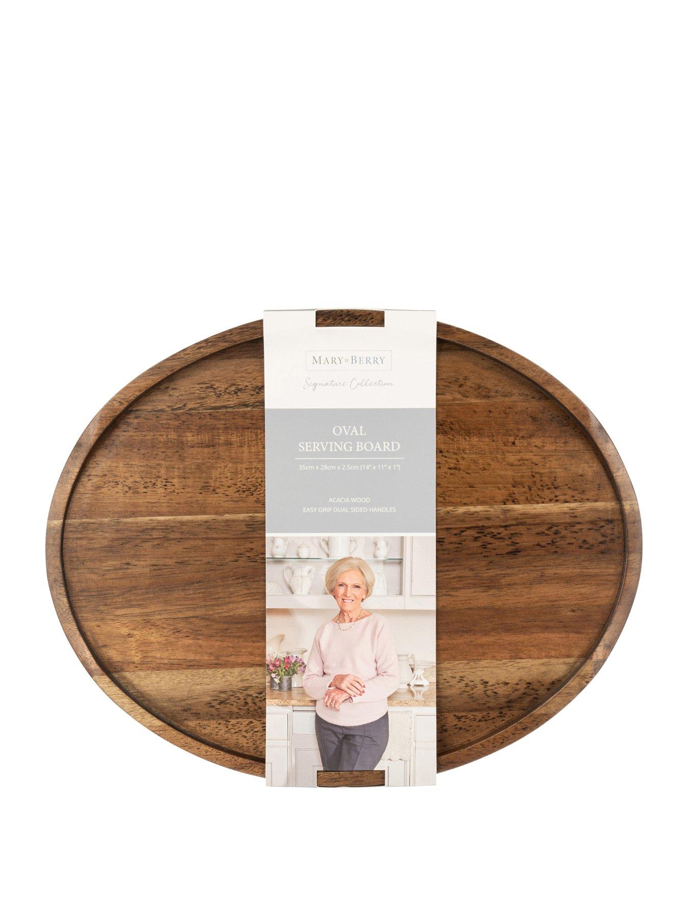 Mary Berry Signature Oval Acacia Wood Serving Board | Littlewoods