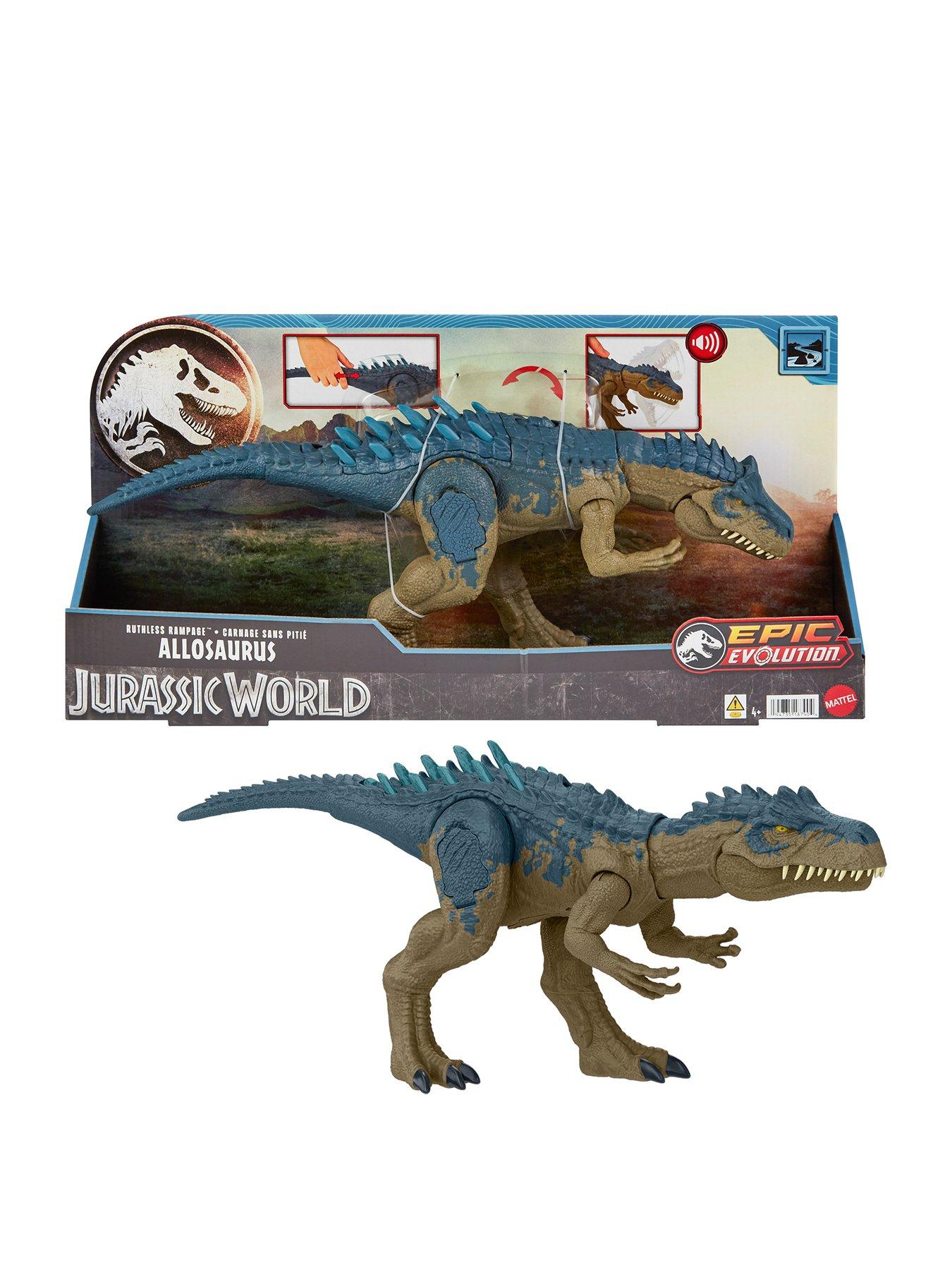 JURASSIC WORLD Ruthless Rampage Allosaurus Dinosaur Figure | Littlewoods