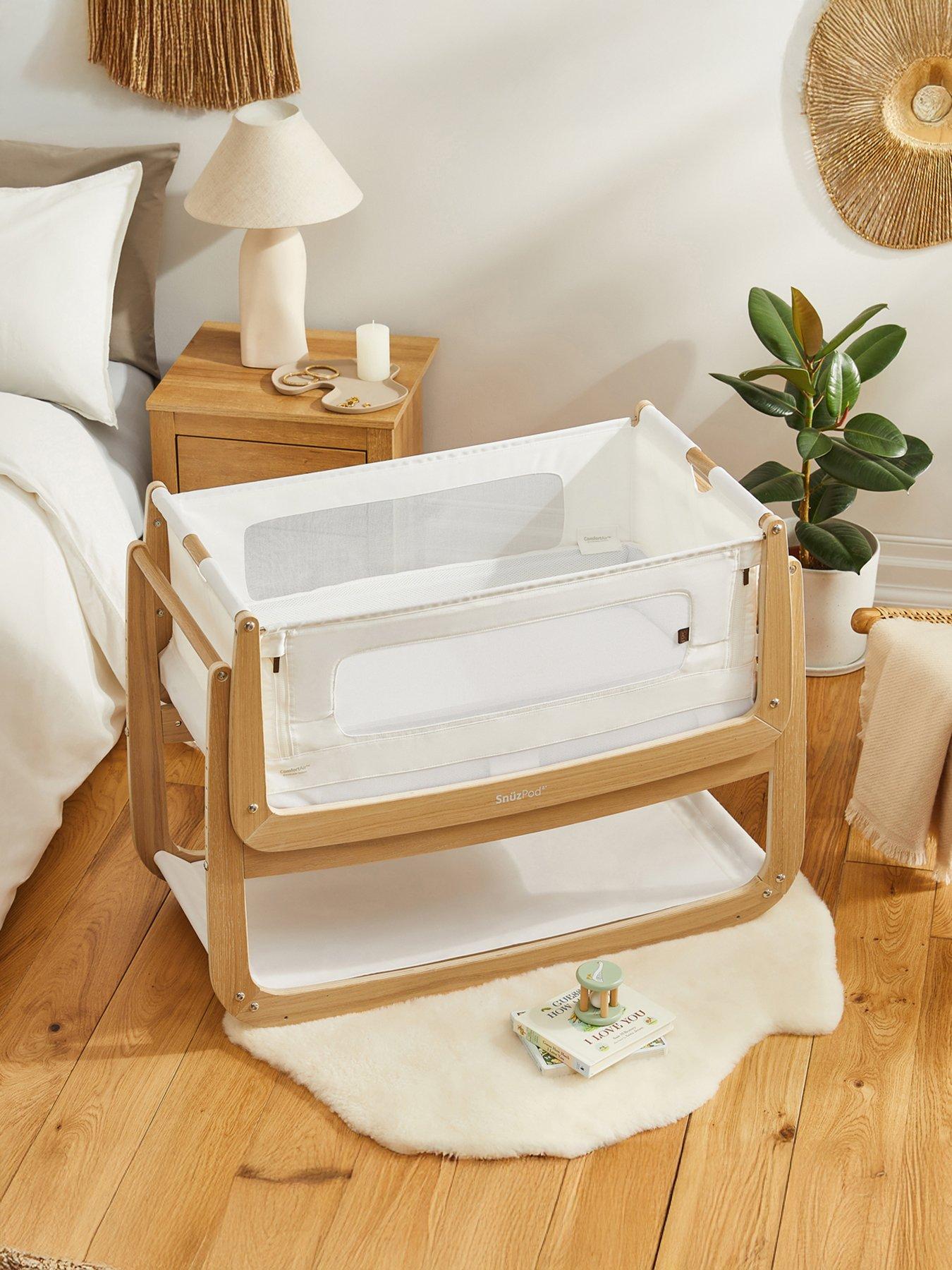Snuz SnuzPod 4 Bedside Crib The Natural Edit - Oak | littlewoods.com