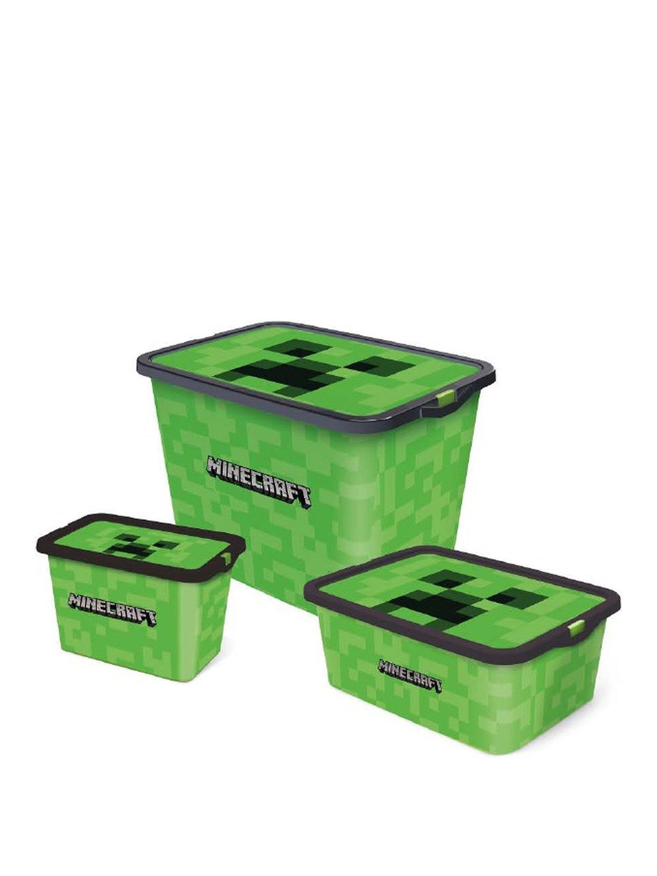 Minecraft Set Of 3 Minecraft Storage Boxes | littlewoods.com