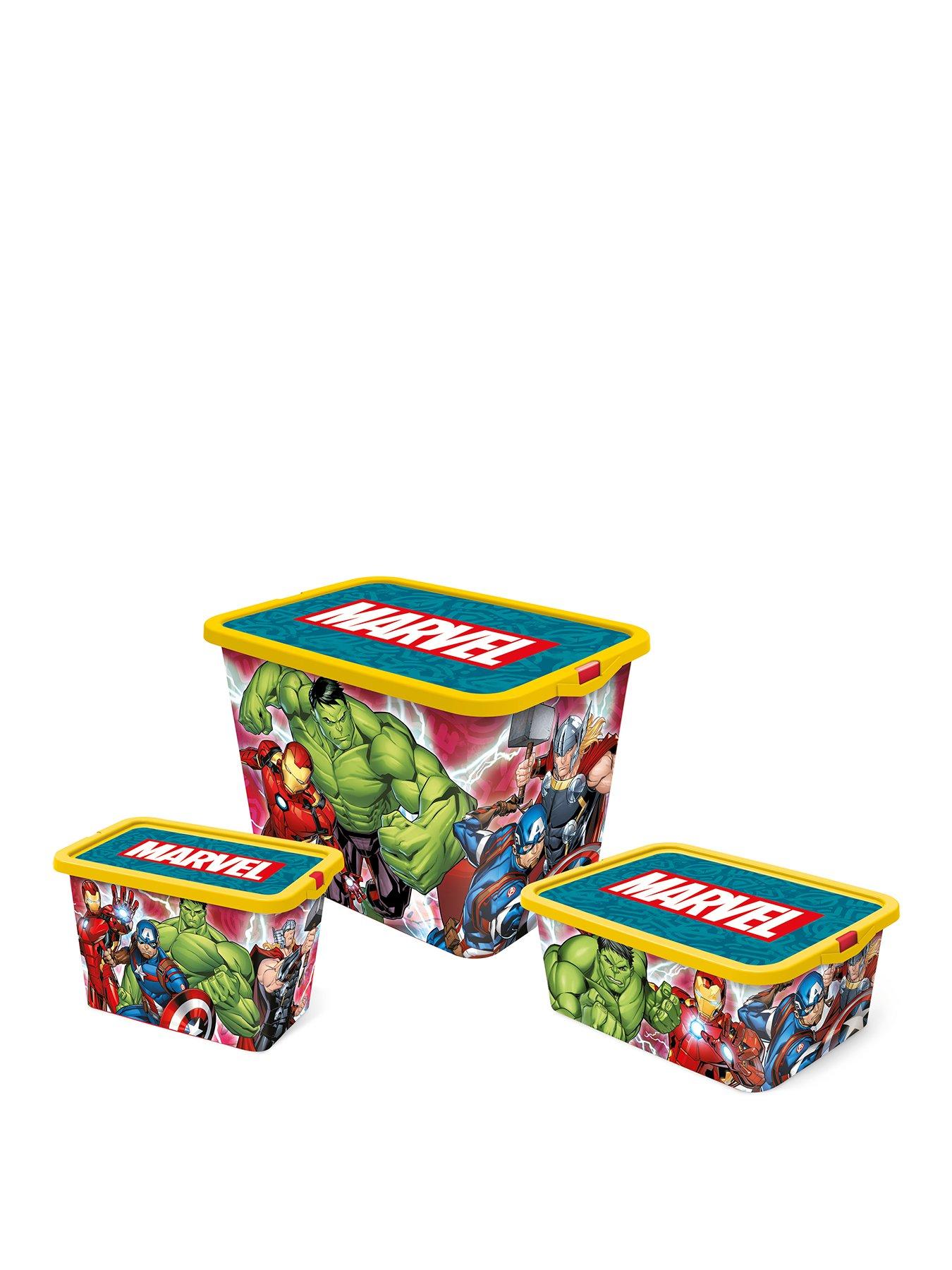 Marvel Set Of 3 Avengers Marvel Marvelmania Storage Boxes | littlewoods.com