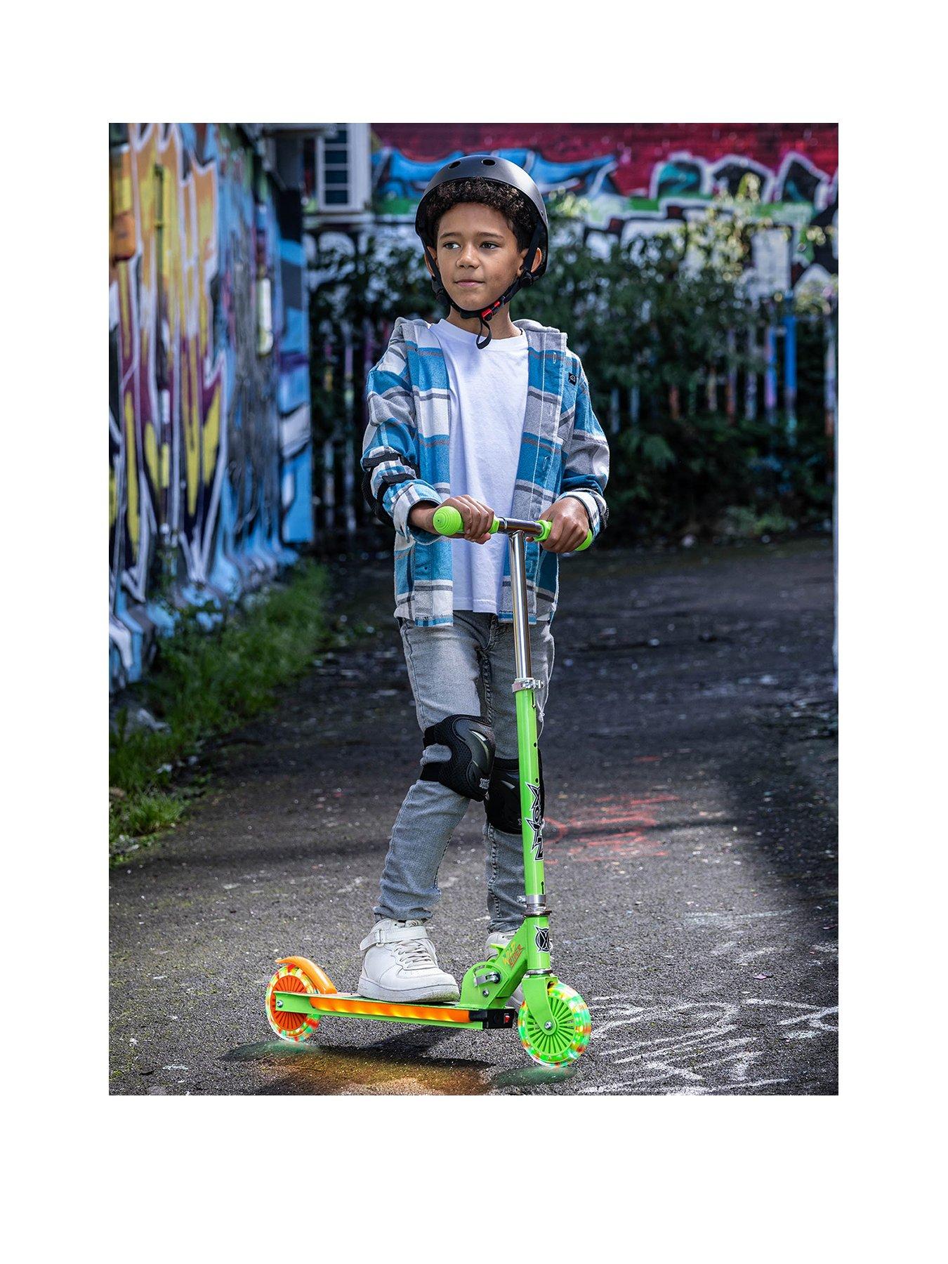 XOOTZ Wild Rider LED Scooter - Green Tiger | littlewoods.com
