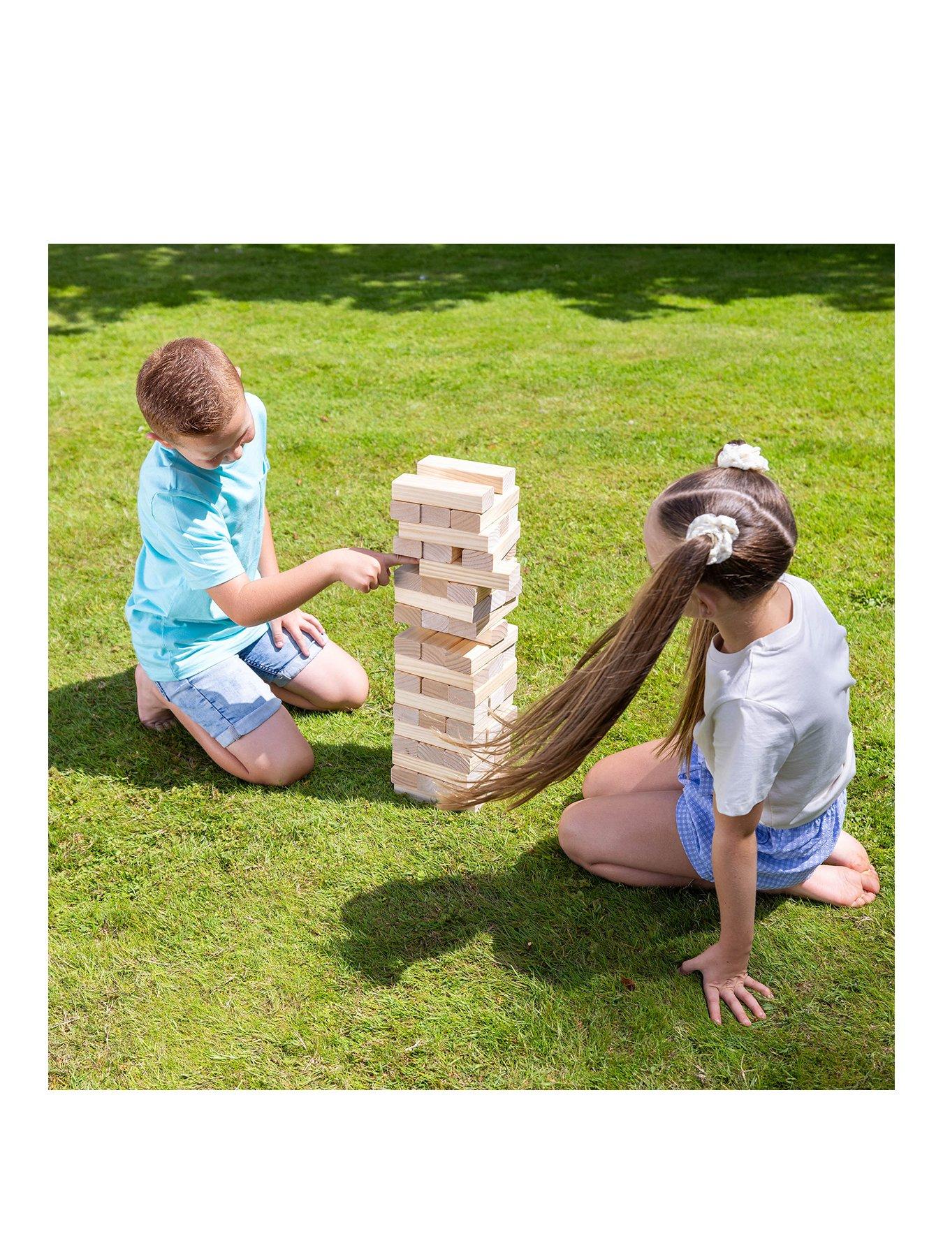Grasshopper Games Giant Wooden Stack 'N' Fall Game | Littlewoods
