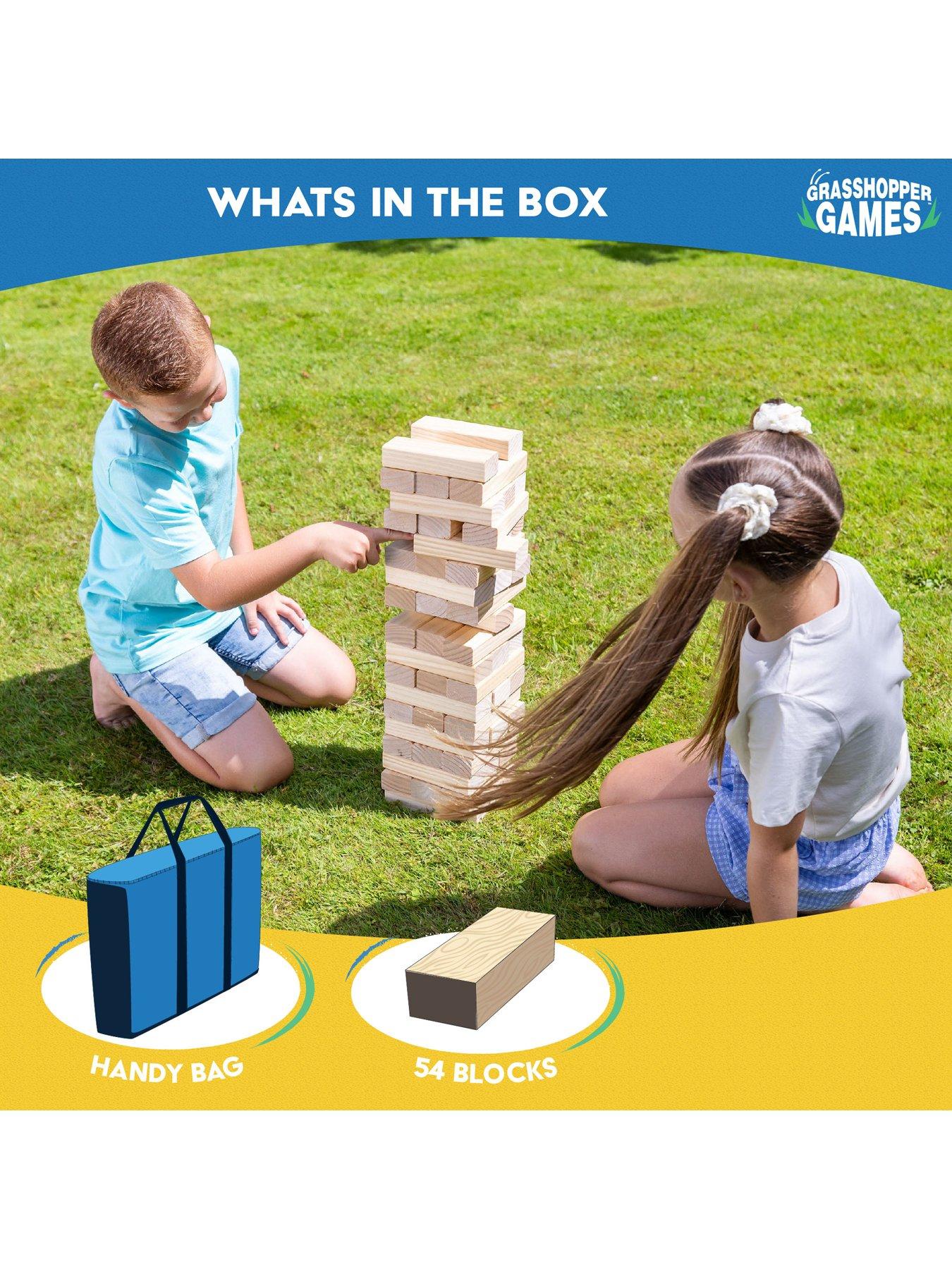 Grasshopper Games Giant Wooden Stack 'N' Fall Game | Littlewoods