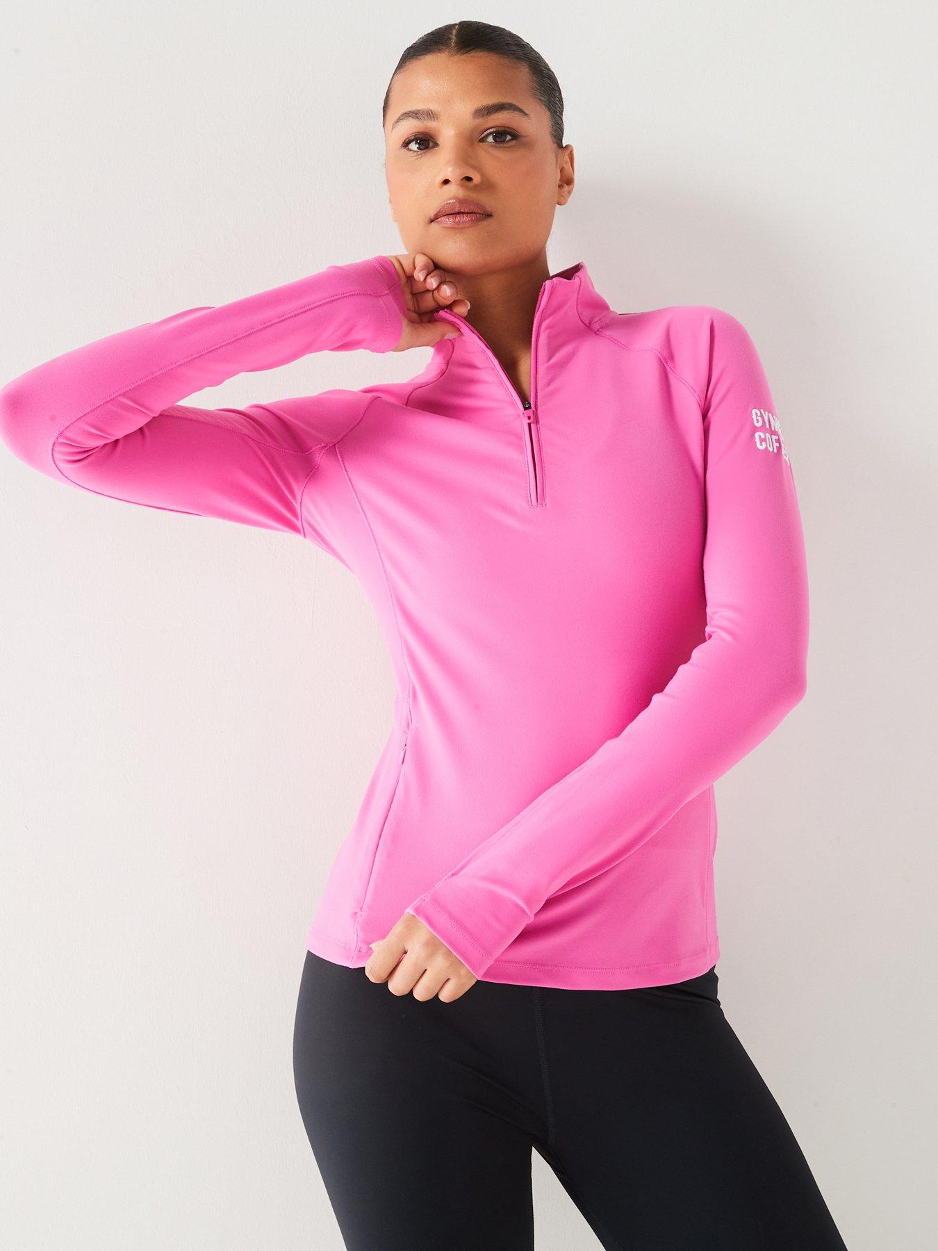 Gym + Coffee Women's Training Relentless 1/4 Zip Top - Pink ...
