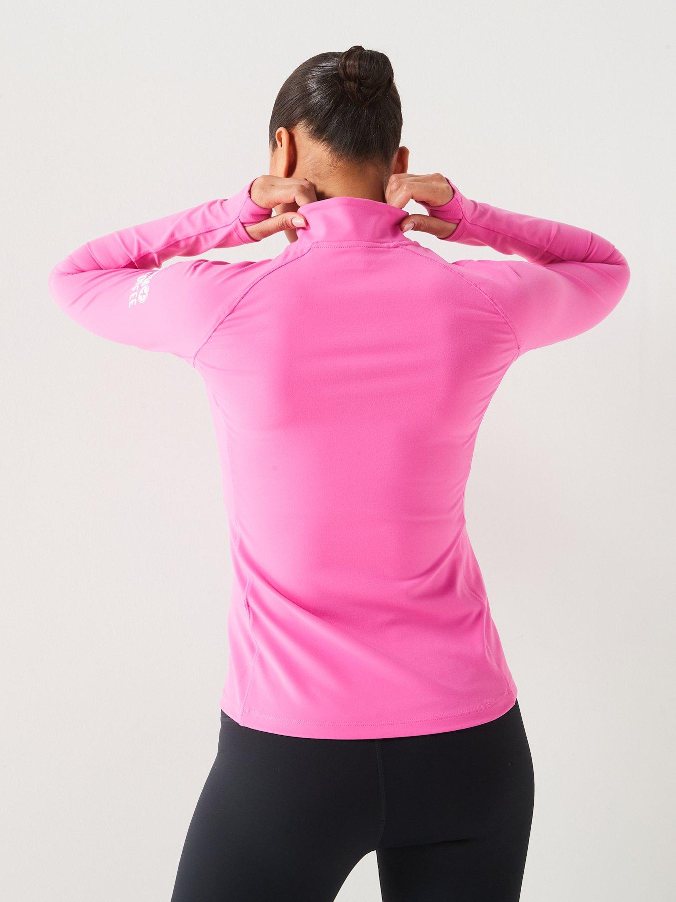 Gym + Coffee Women's Training Relentless 1/4 Zip Top - Pink ...