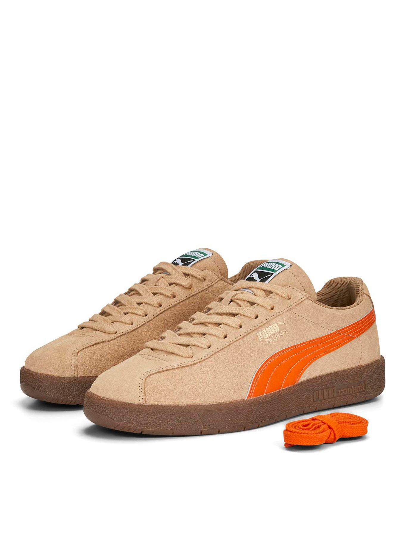 Puma Mens Delphin Trainer - Beige/orange | littlewoods.com