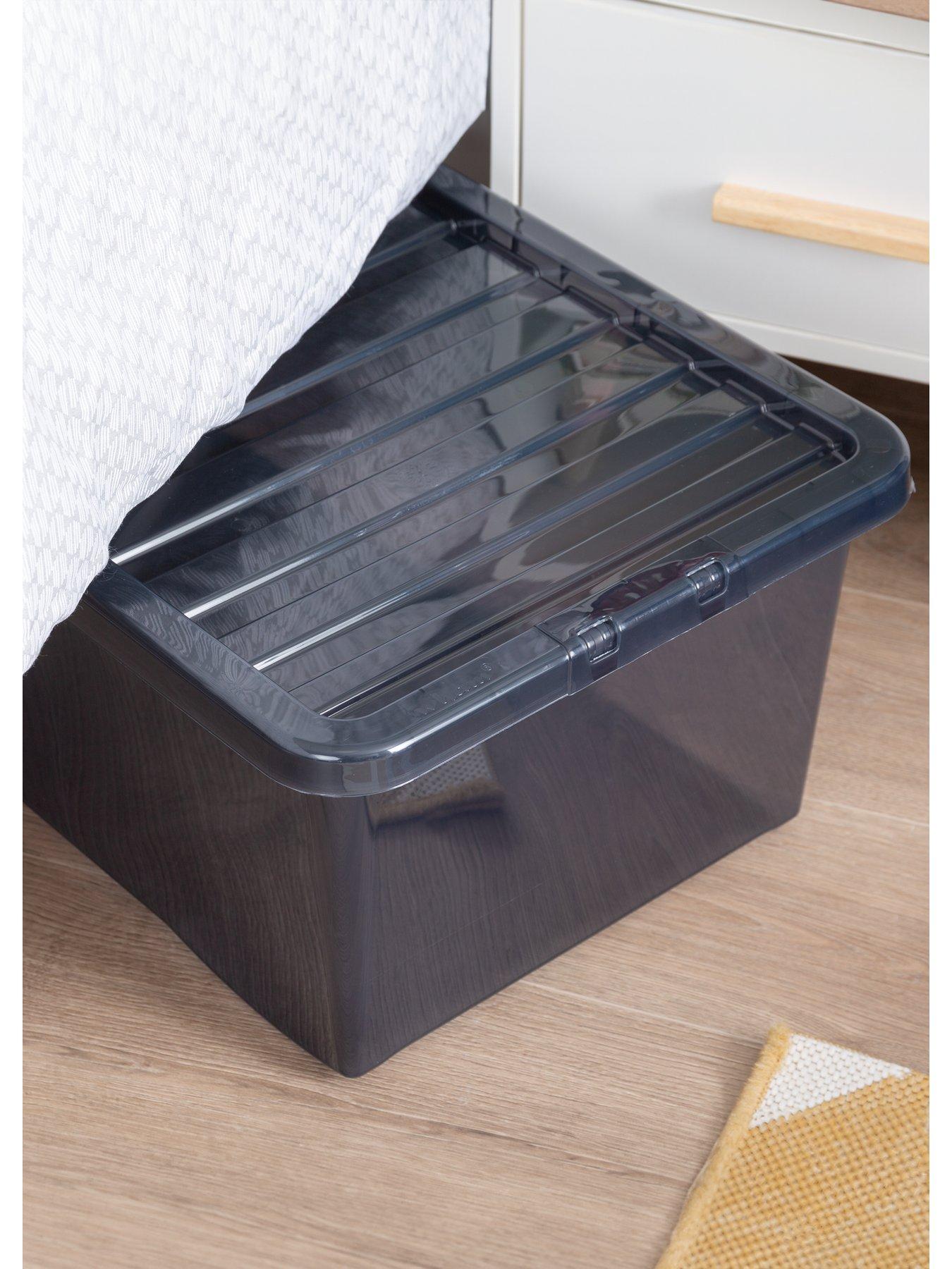 Wham Set of 3 Black Storage Boxes – 45-litre capacity | littlewoods.com