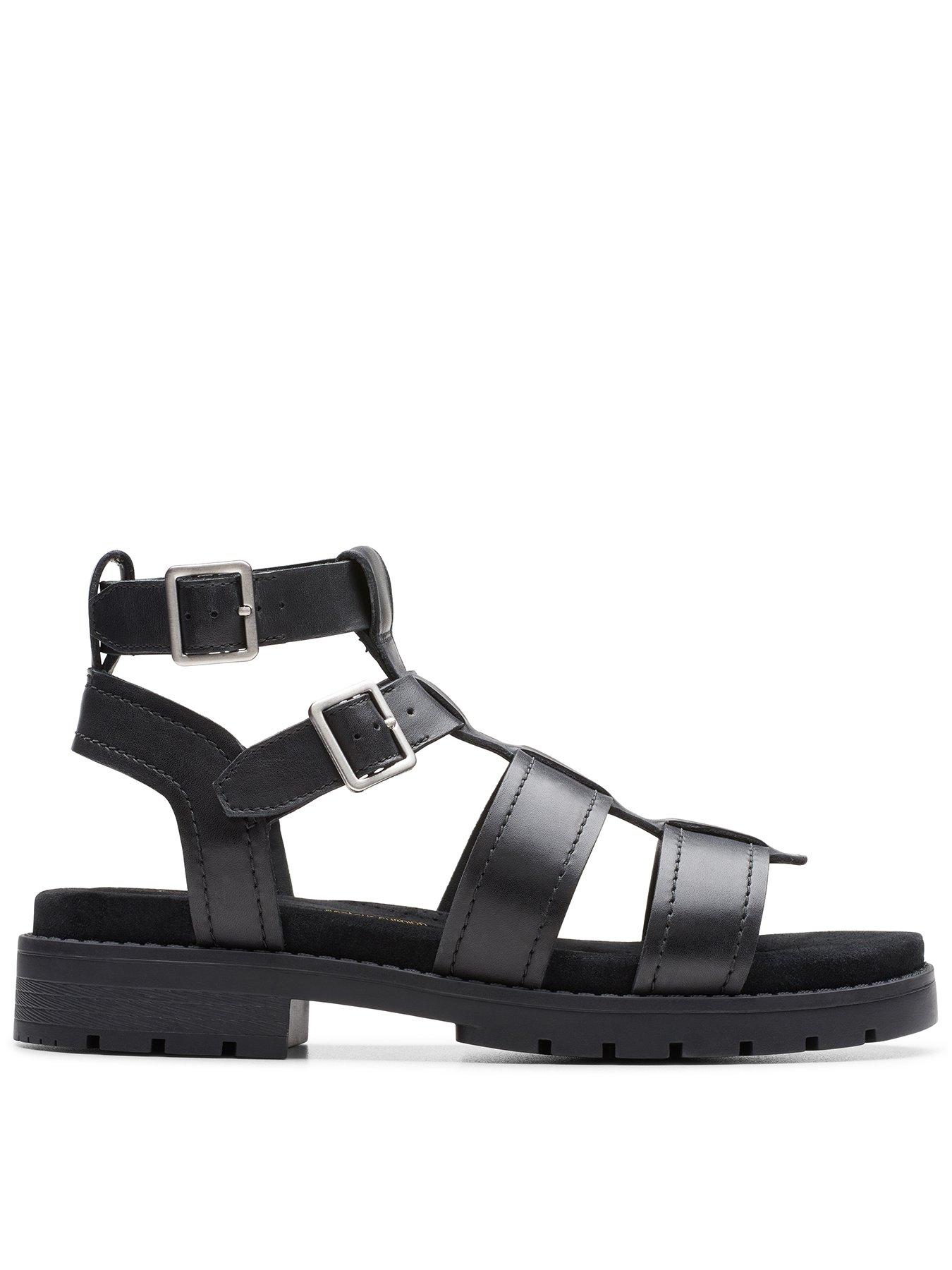 Clarks Orinoco Cove Leather Gladiator Sandals Tan littlewoods