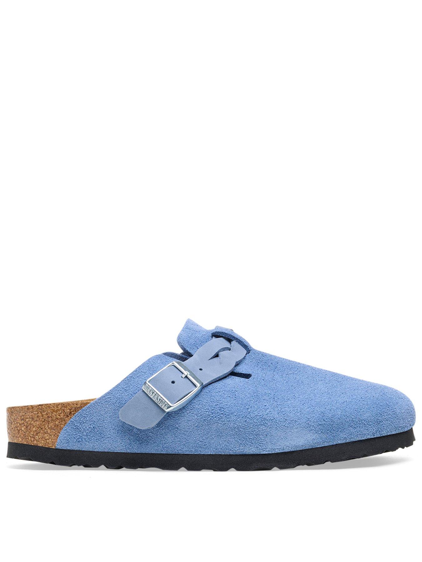 Birkenstock Boston Braided Suede Clogs - Elemental Blue | littlewoods.com