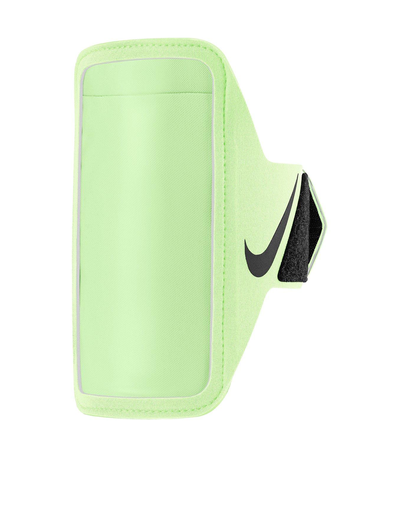 Nike Running Lean Arm Band Plus-Green/Silver | Littlewoods