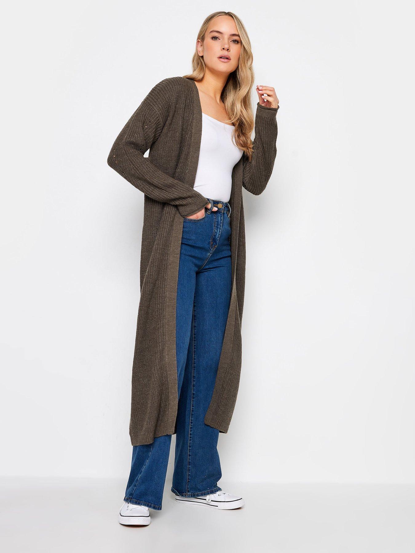 Long Tall Sally Choc Edge To Edge Cardi - Brown | littlewoods.com