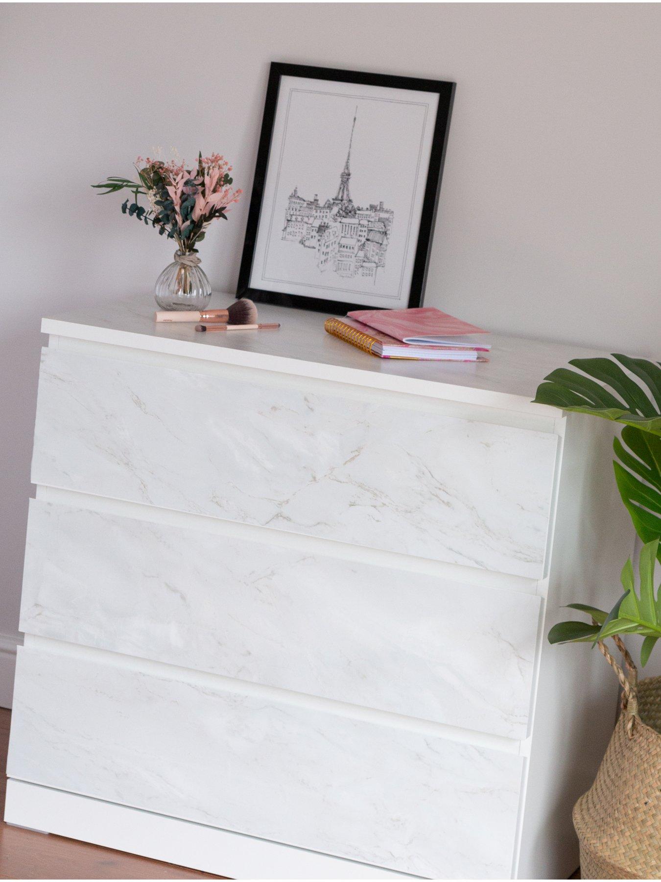 D-C-Fix Marble Romeo Matt White Self-Adhesive Vinyl Wrap Film – 67.5 x ...