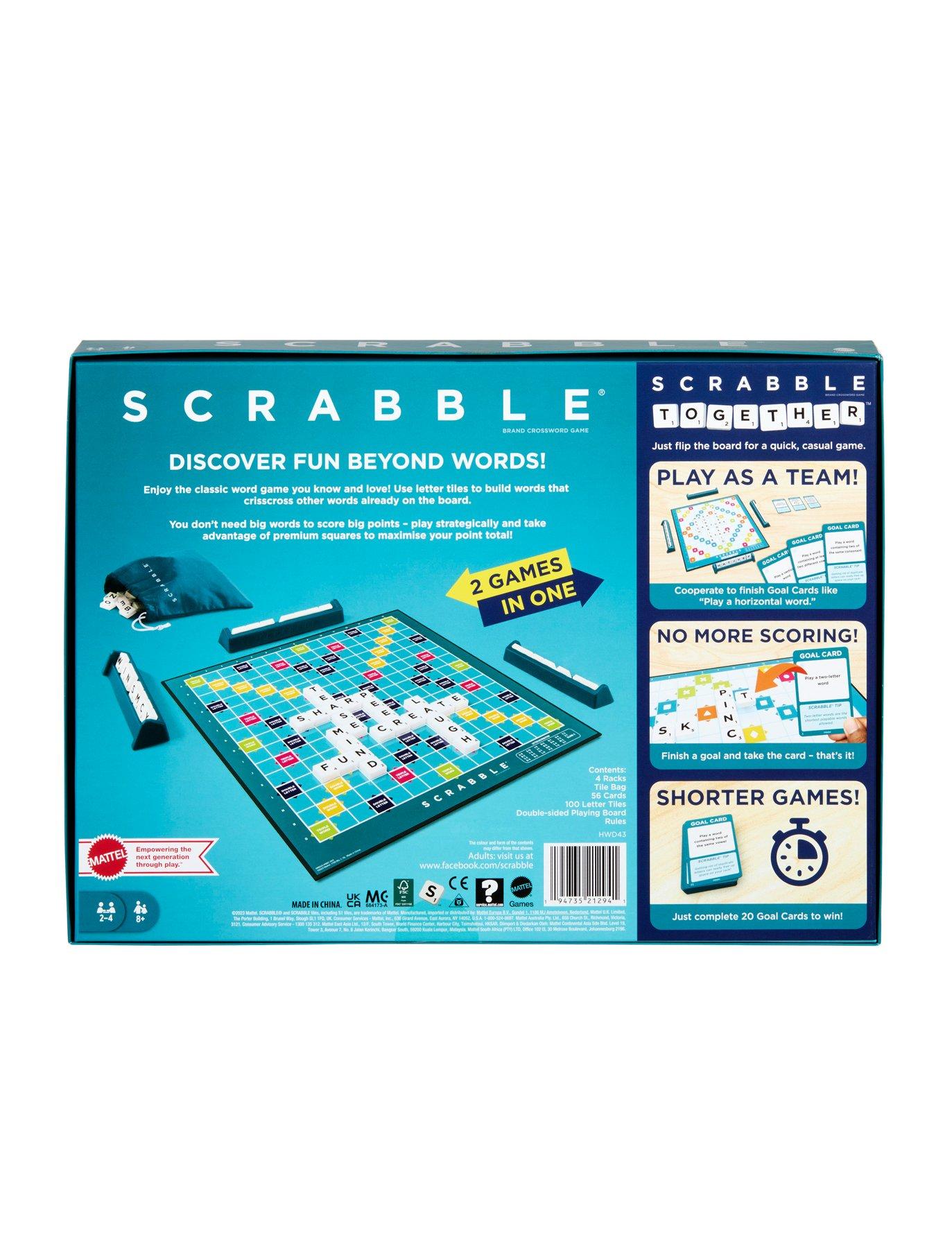 Scrabble Classic Refresh - Double-Sided Word Board Game | Littlewoods