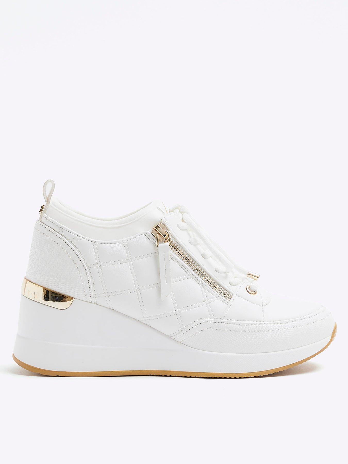 River Island Quilted Zip Wedge Runner - white | littlewoods.com