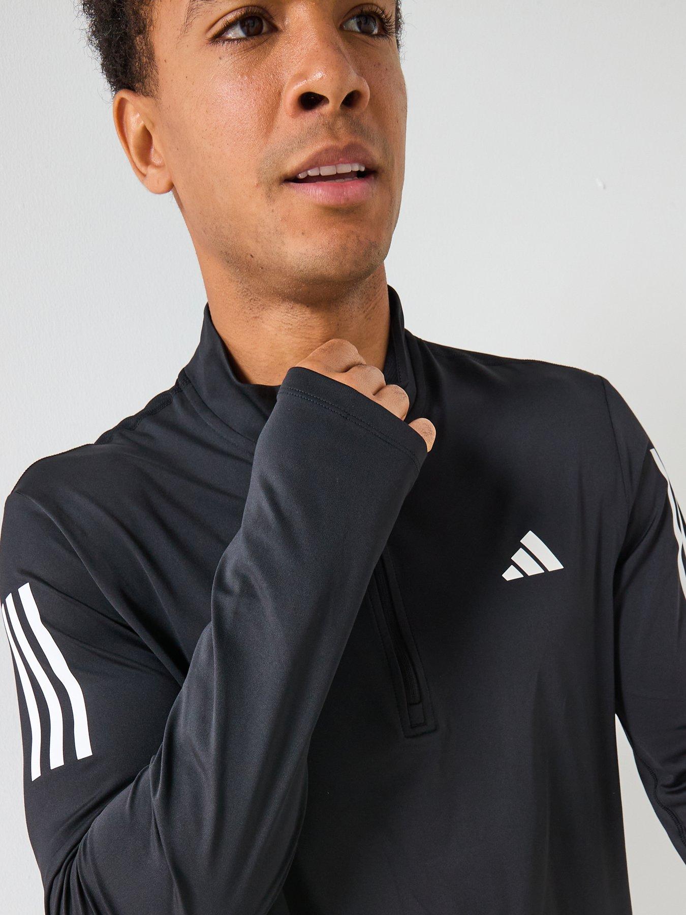 adidas Men's Running Own The Run Half Zip Top - Black | Littlewoods