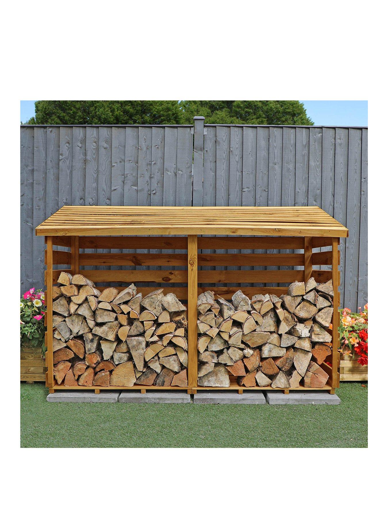 MERCIA Pressure Treated Double Log Store | littlewoods.com