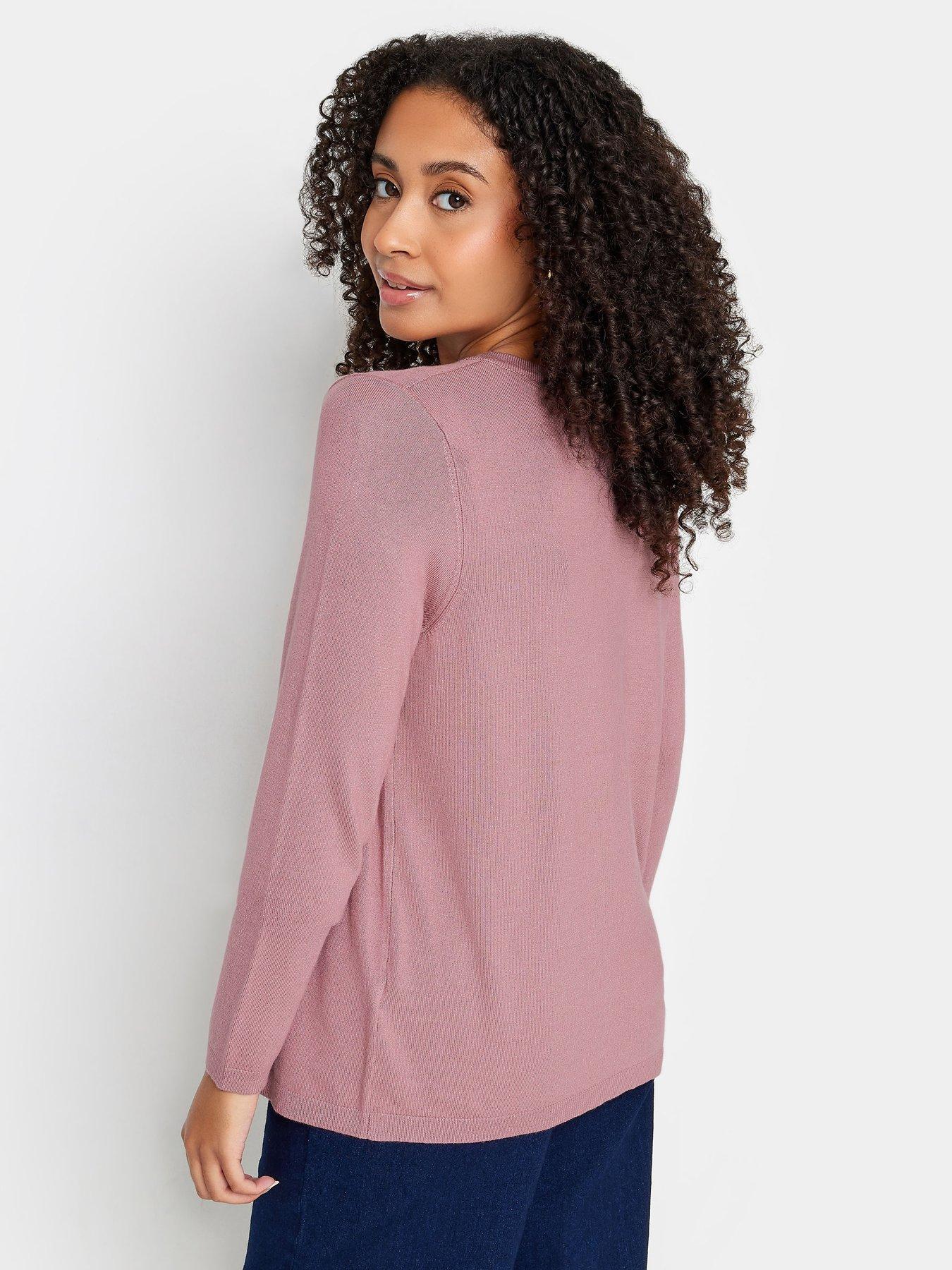 M&Co Petite Dusky Pink Button Down Cardigan | littlewoods.com